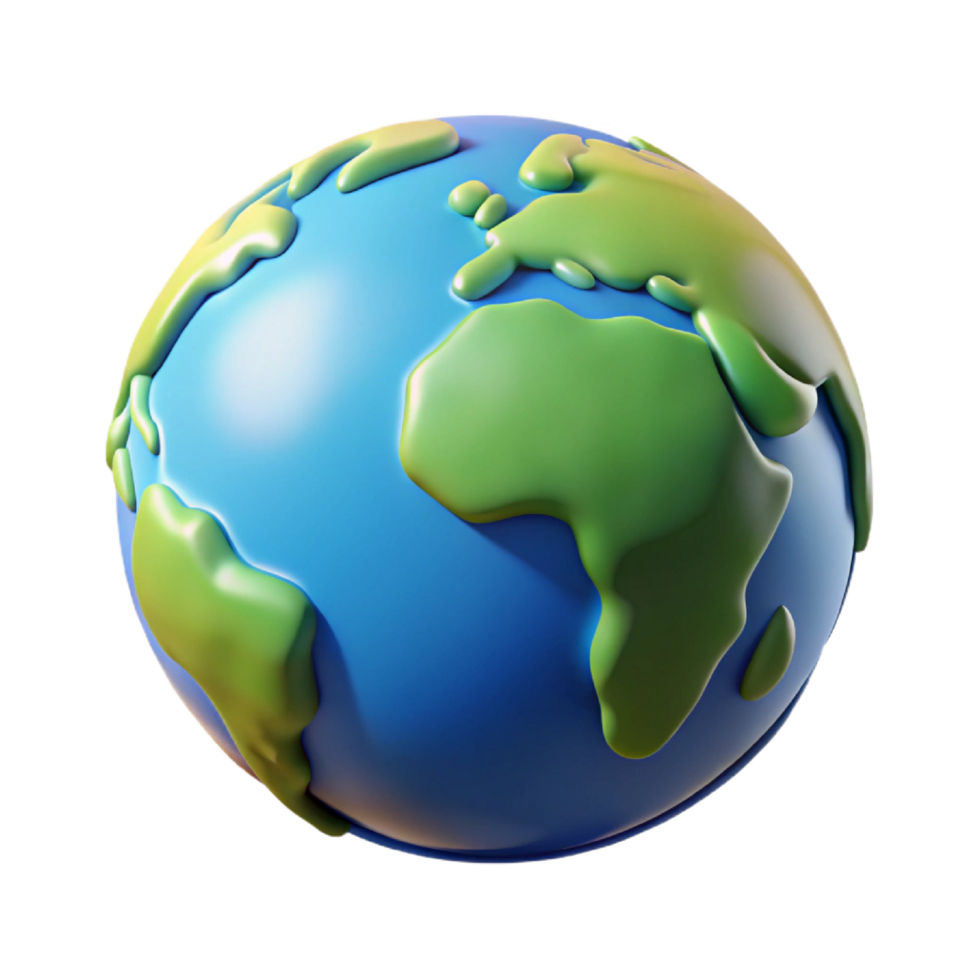 The earth is shown in a 3d render 50492742 PNG