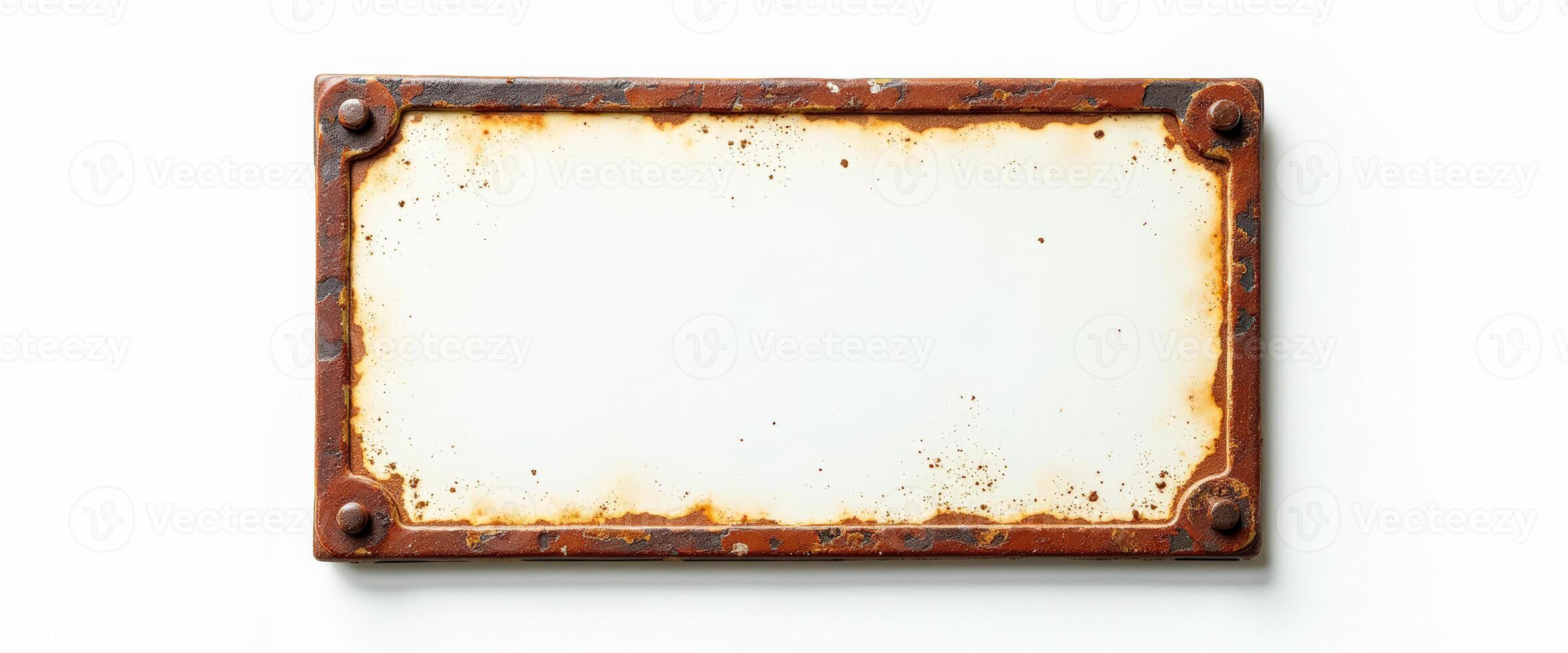 Rusty Metal Sign with White Background 50510856 Stock Photo at Vecteezy