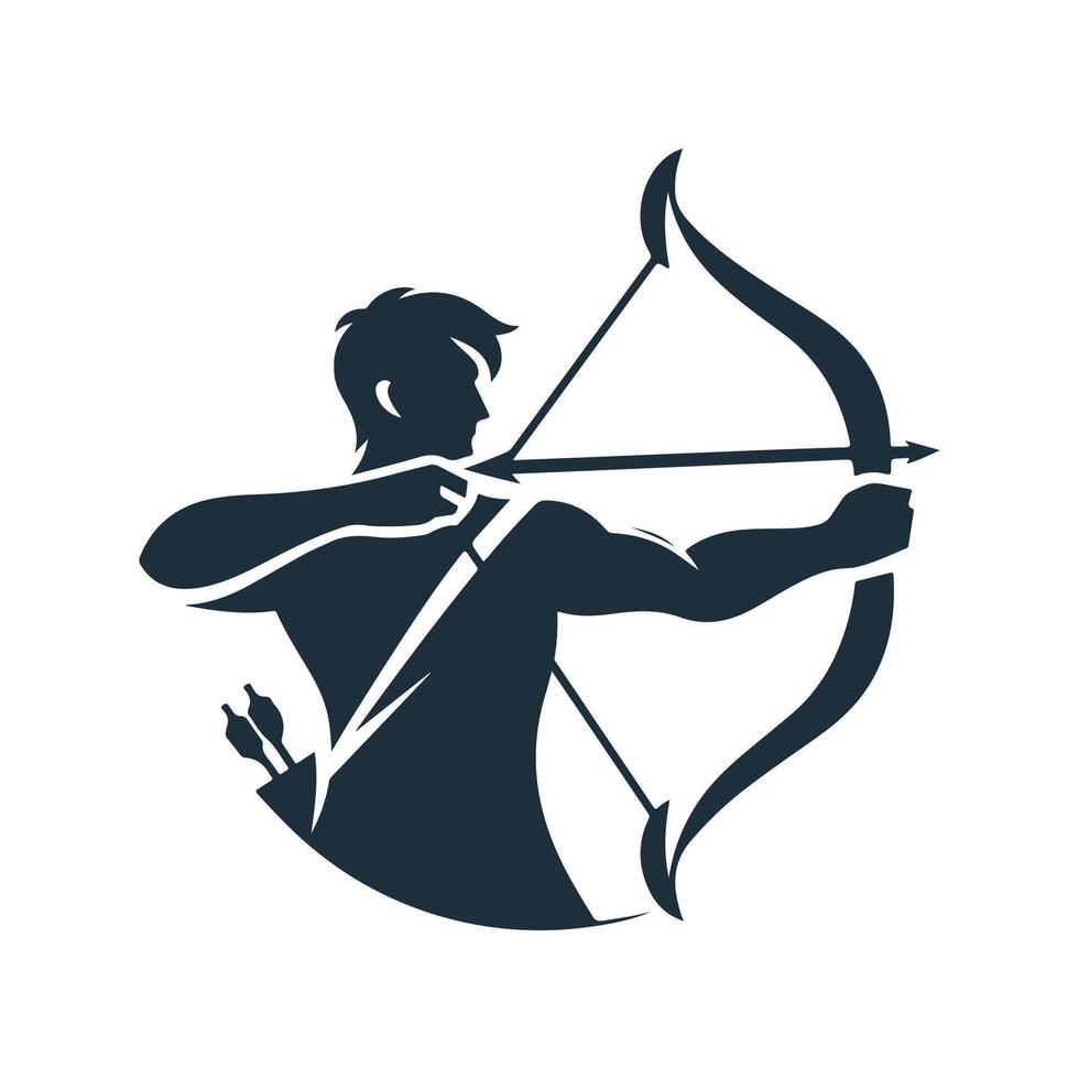 Sharp Shooter Archer Bow Logo 50519939 Vector Art at Vecteezy