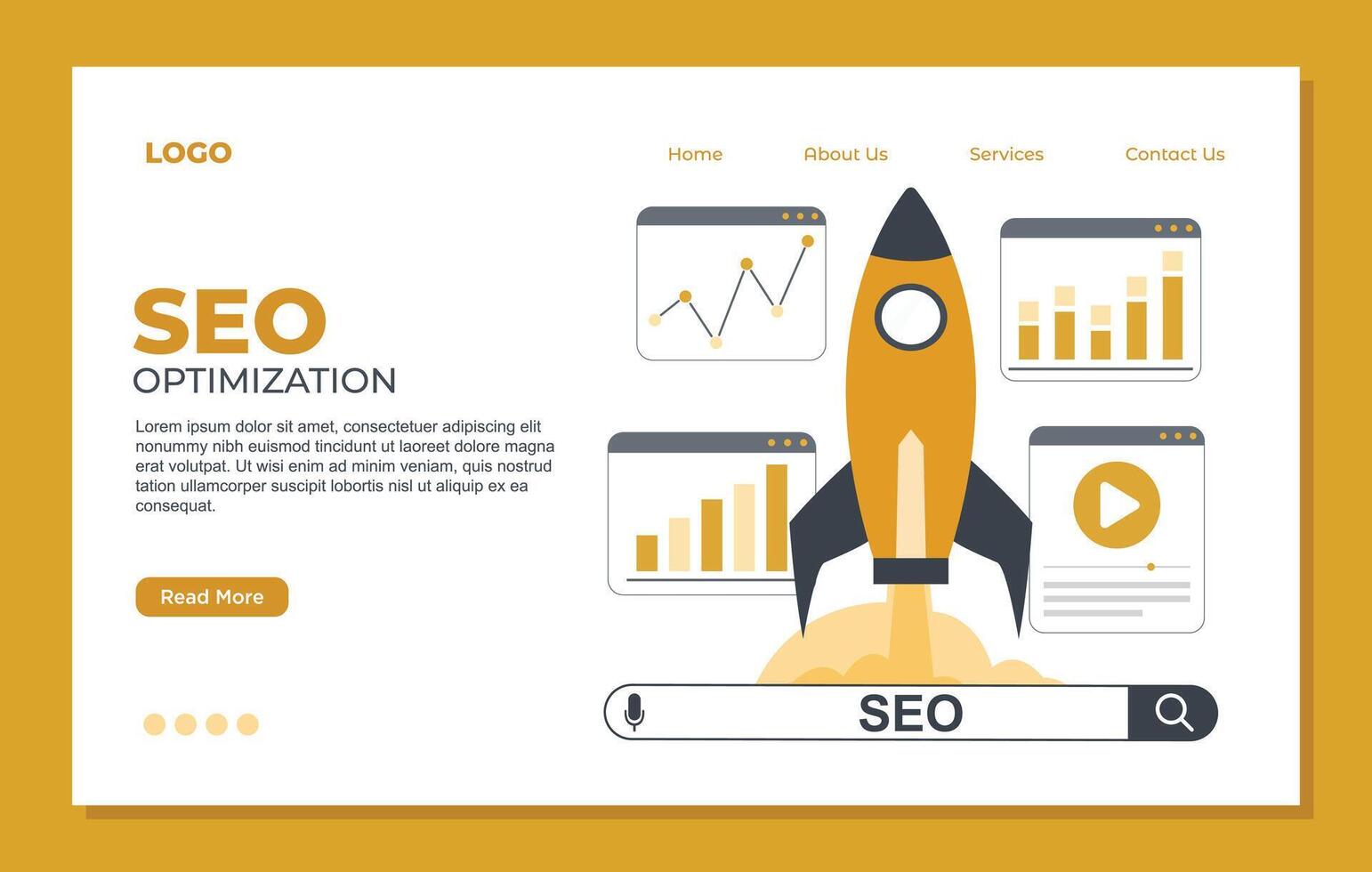 Flat design illustration concept of SEO optimization. Landing page template 50520922 Vector Art ...
