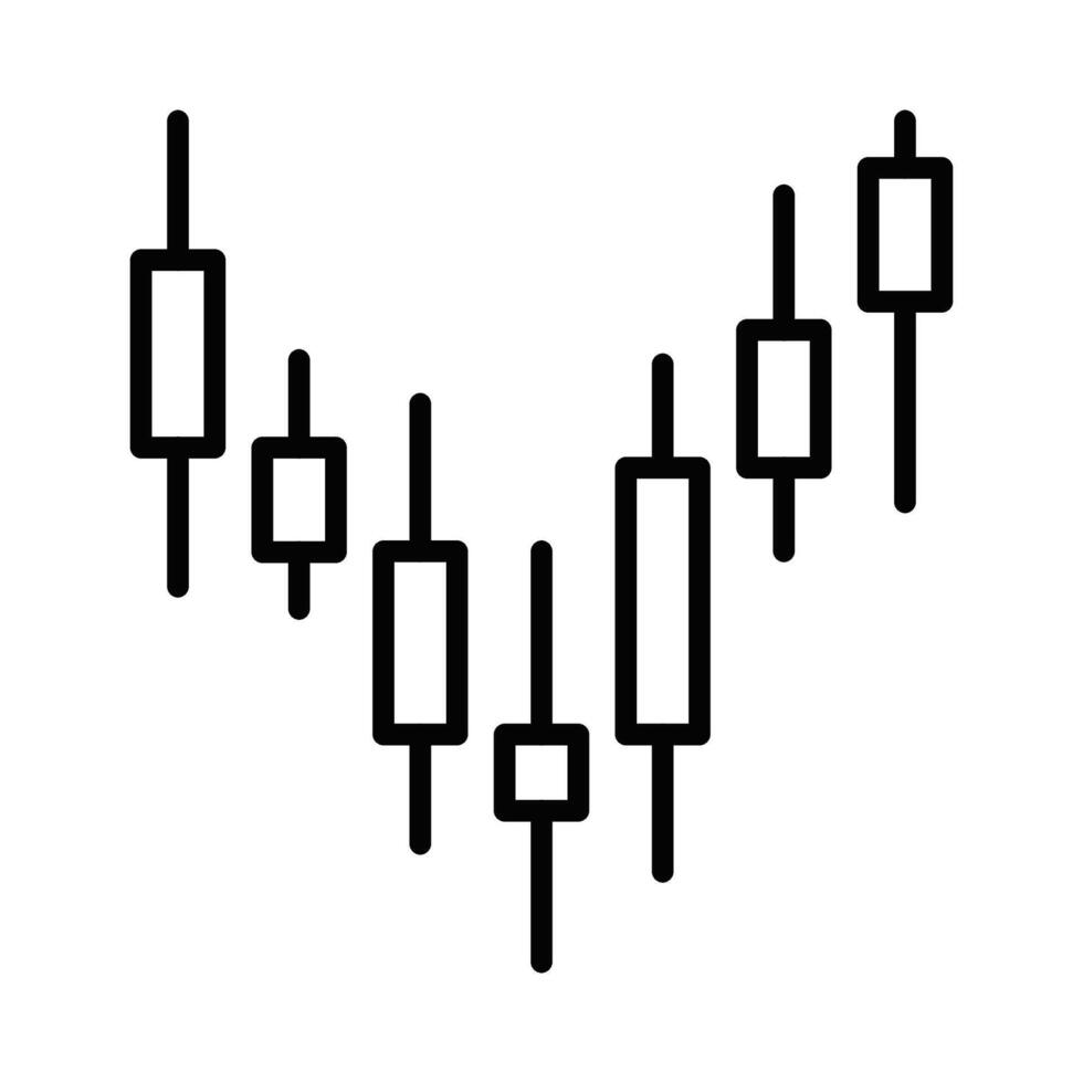 Illustration of a candlestick chart, representing stock market analysis ...