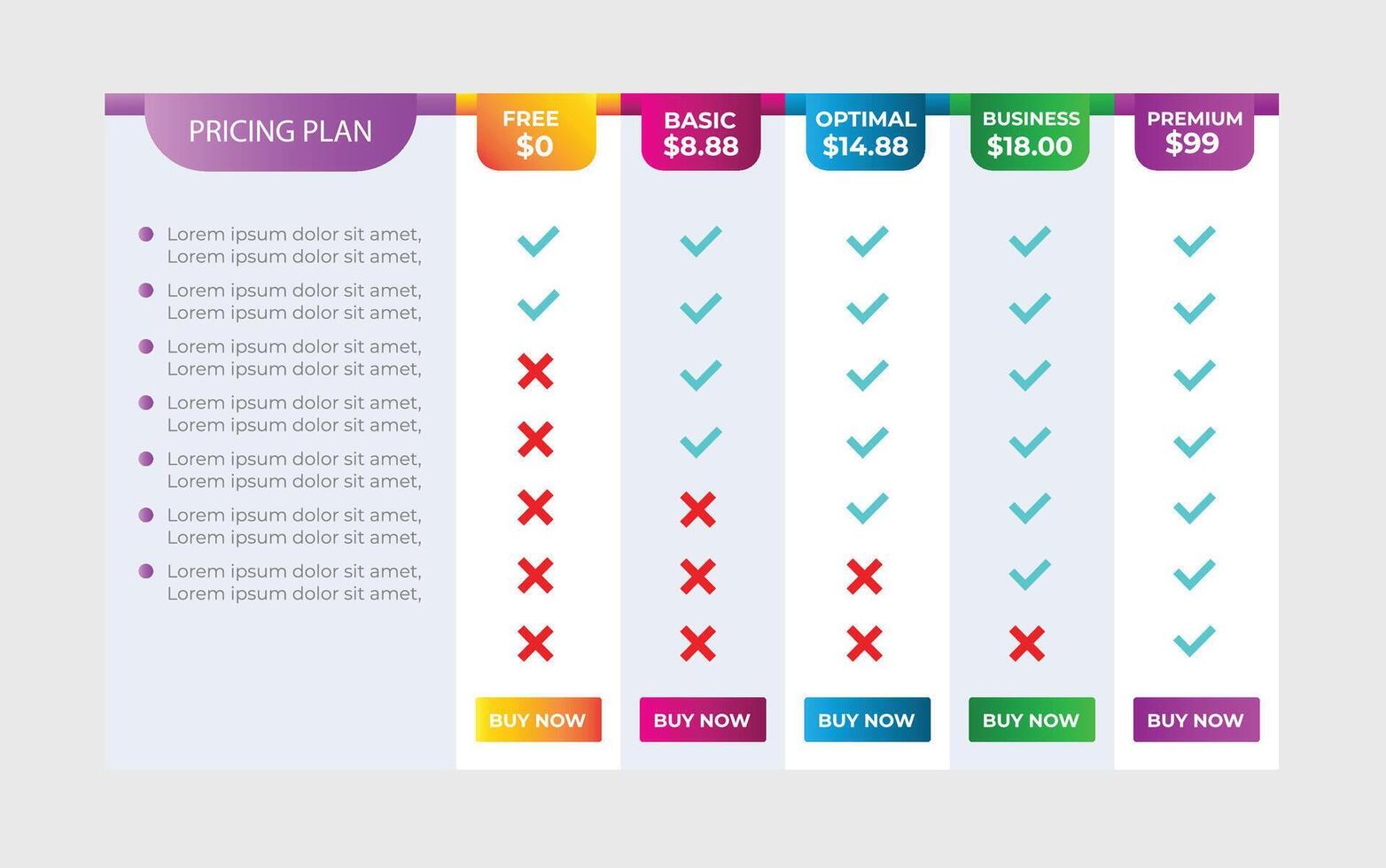 Business pricing plans table app. Ui UX pricing design tables with ... Business pricing plans table app. Ui UX pricing design tables with ...