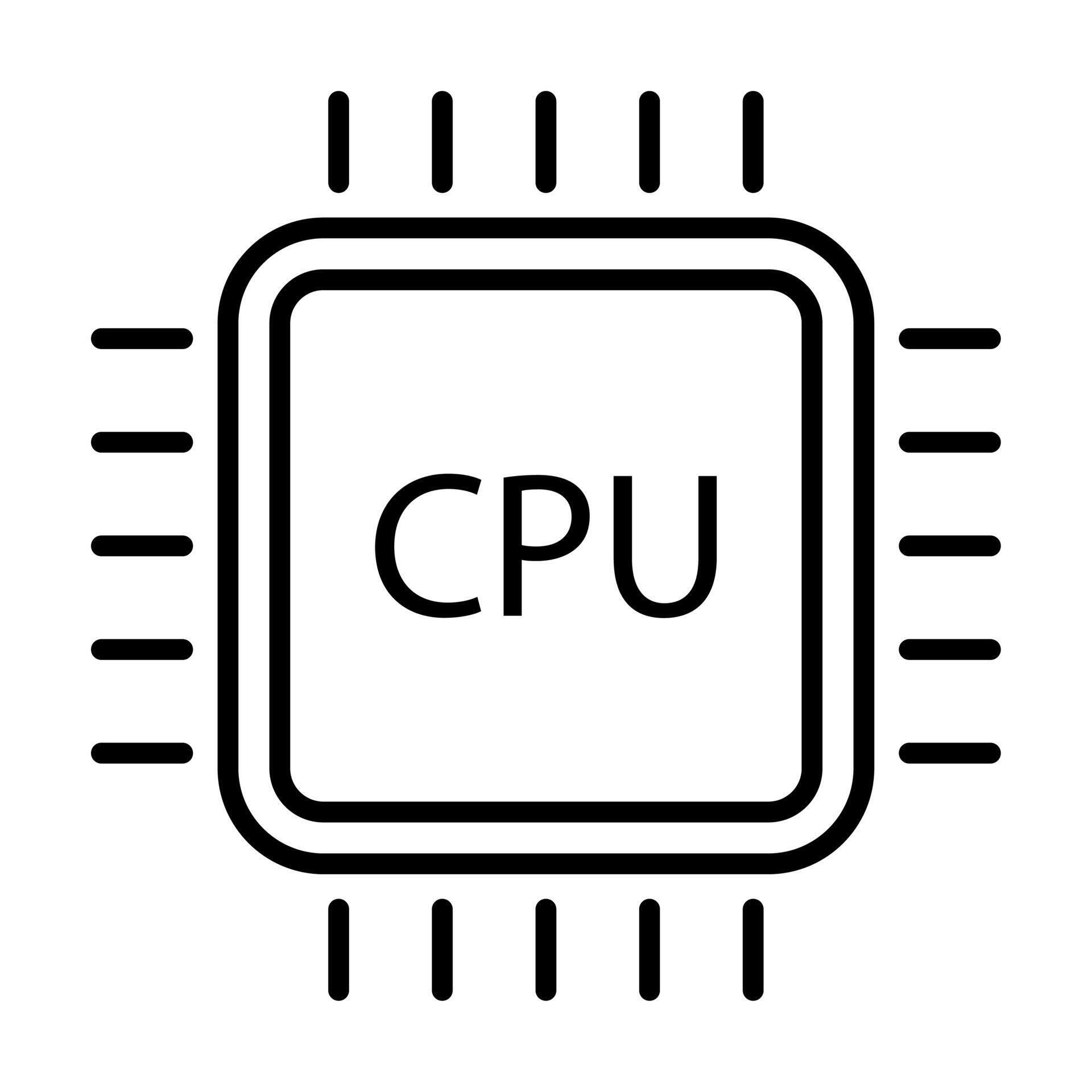 Central processing unit icon for for graphic design, logo, web site ...