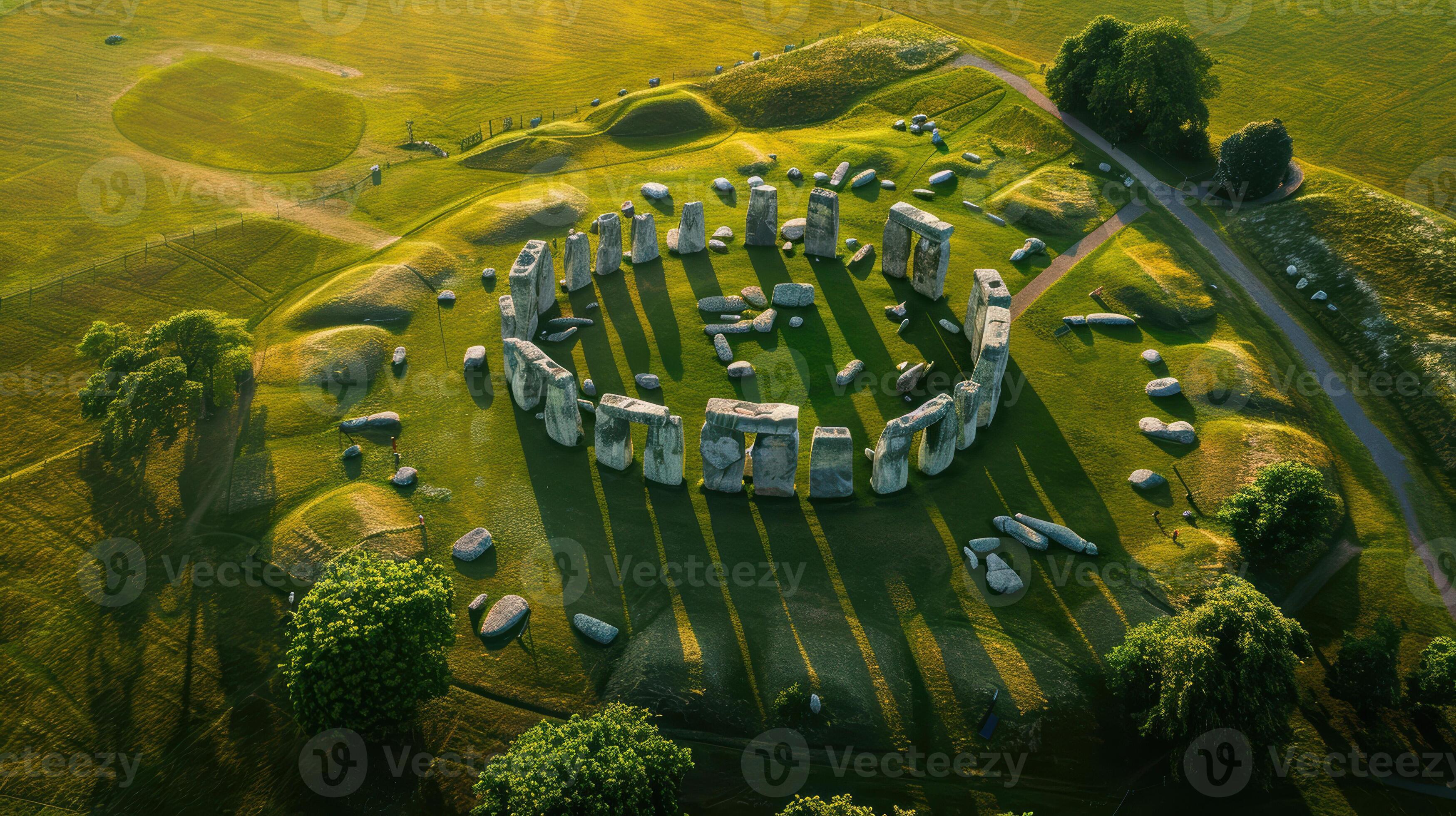 Stonehenge aerial view of the ancient monument in england 50532975 ...