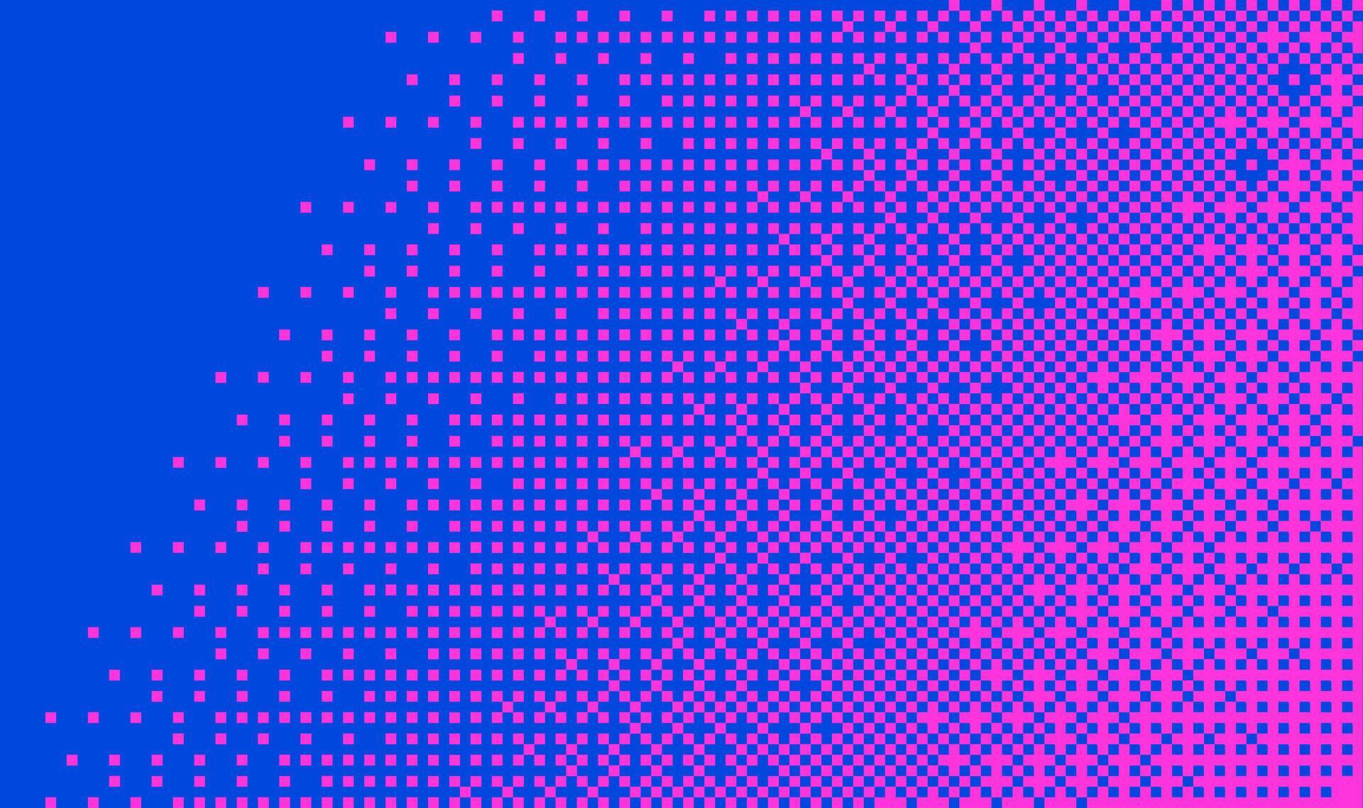 Pixelated bitmap gradient texture. Neon blue and pink dither pattern ...