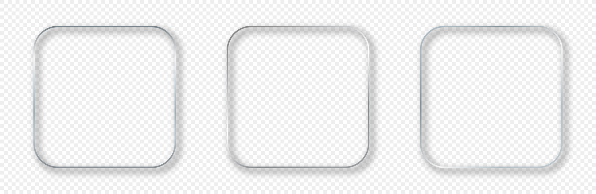 Silver glowing rounded rectangular shape frame 50562144 Vector Art at Vecteezy
