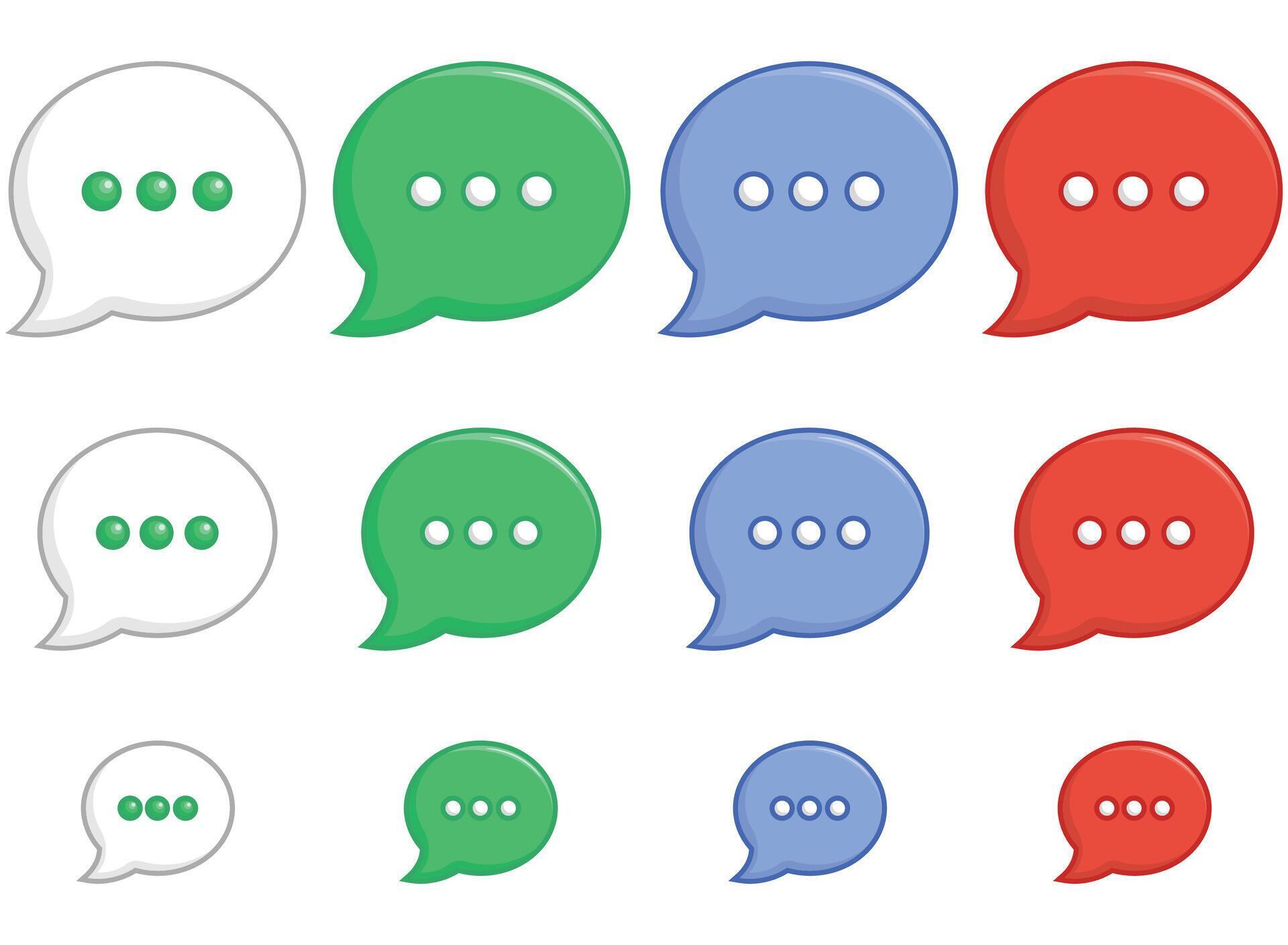 Chat Round Dialogue Circular Message Bubbles 50562824 Vector Art at ...