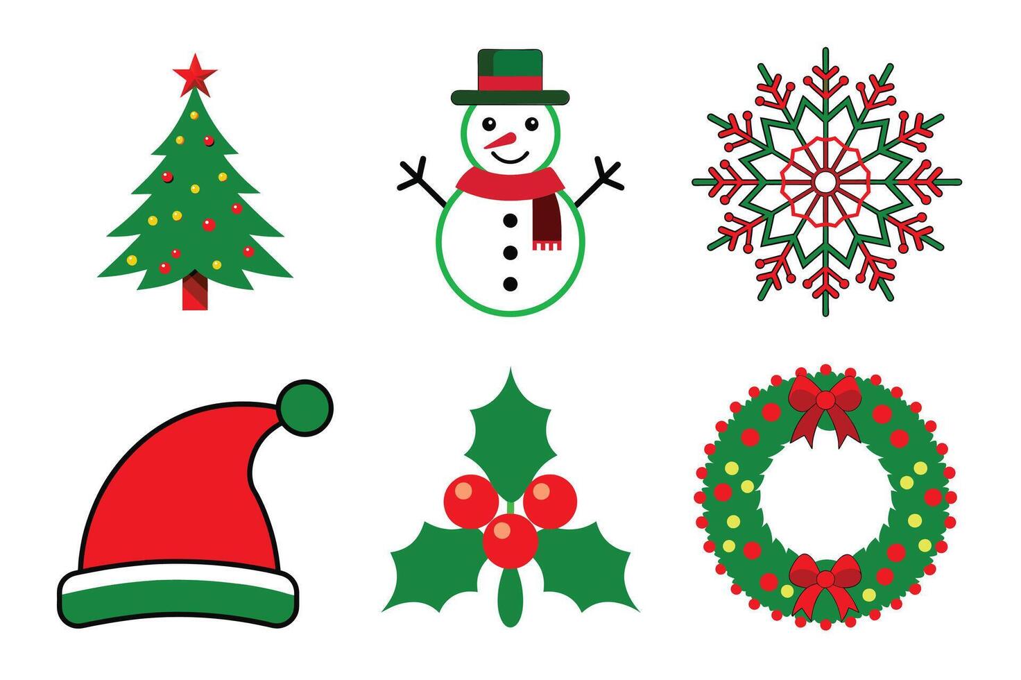 Set of merry christmas design elements 50569863 Vector Art at Vecteezy Set of merry christmas design elements 50569863 Vector Art at Vecteezy