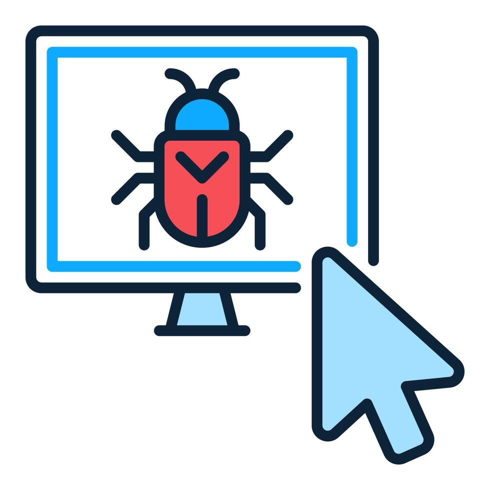Mouse Cursor On Computer Virus Colored Icon Or Design Element 50570044 Vector Art At Vecteezy