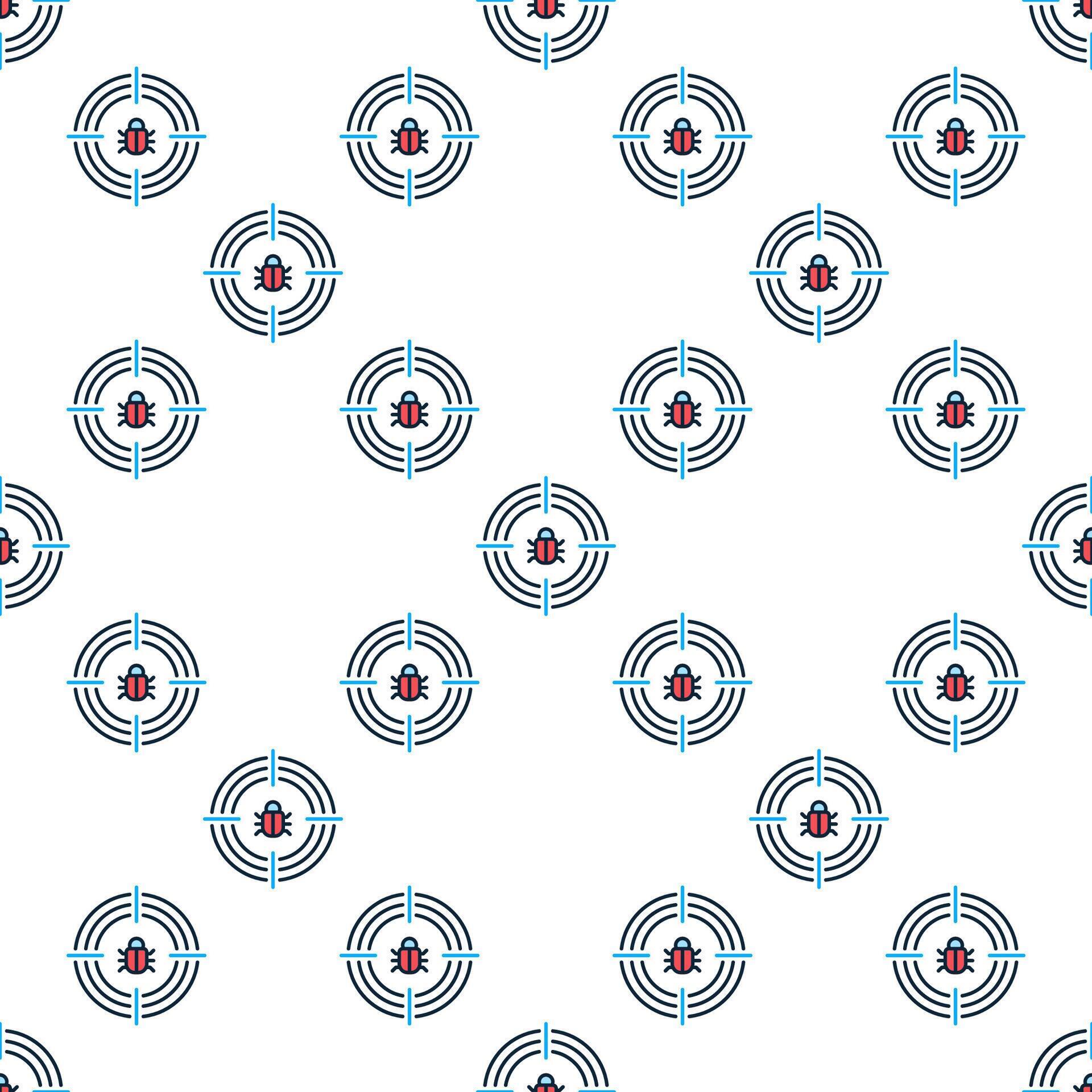 Computer Virus In Target Internet Security Colored Seamless Pattern 50570076 Vector Art At Vecteezy