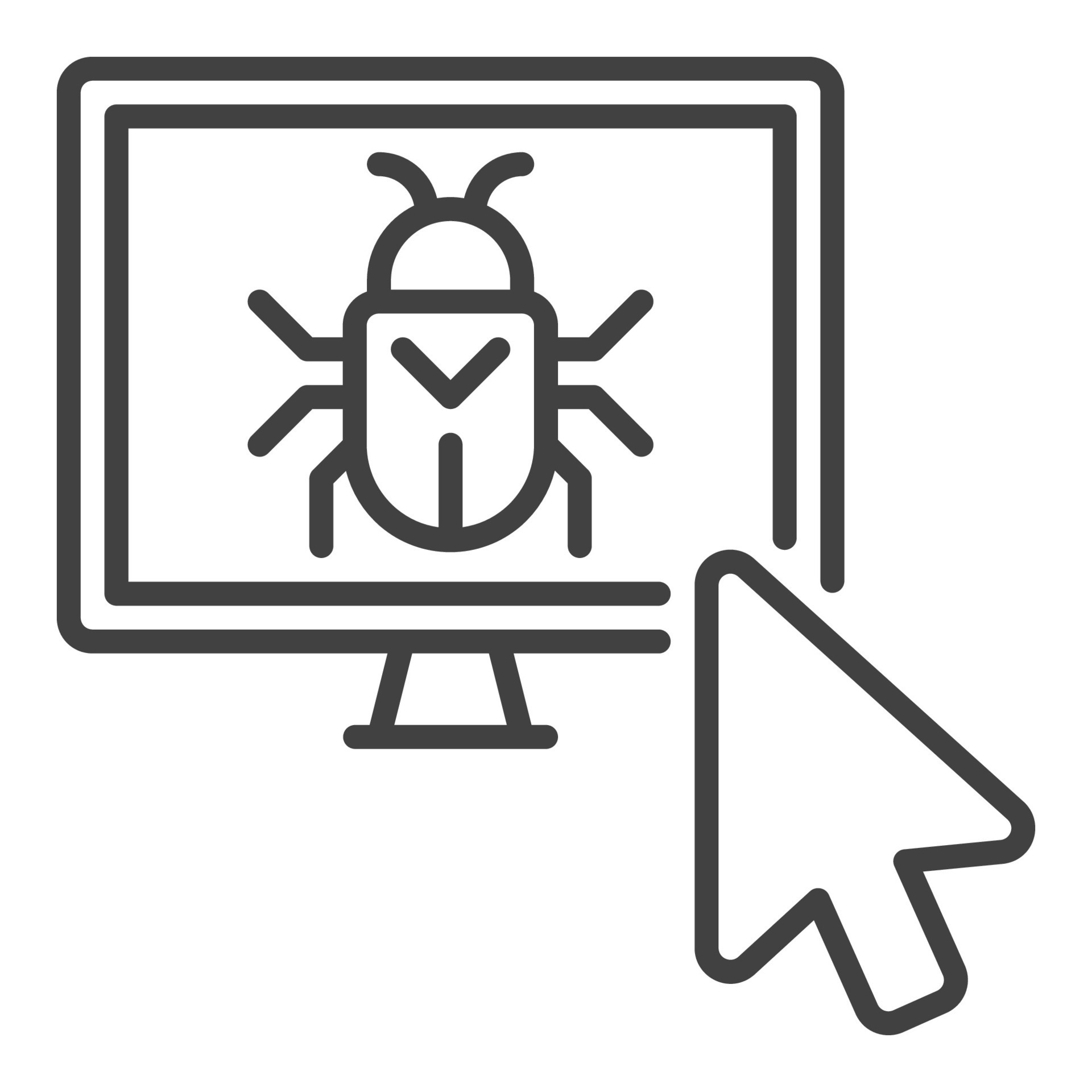 Mouse Click On Computer Virus Outline Icon Or Symbol 50570120 Vector