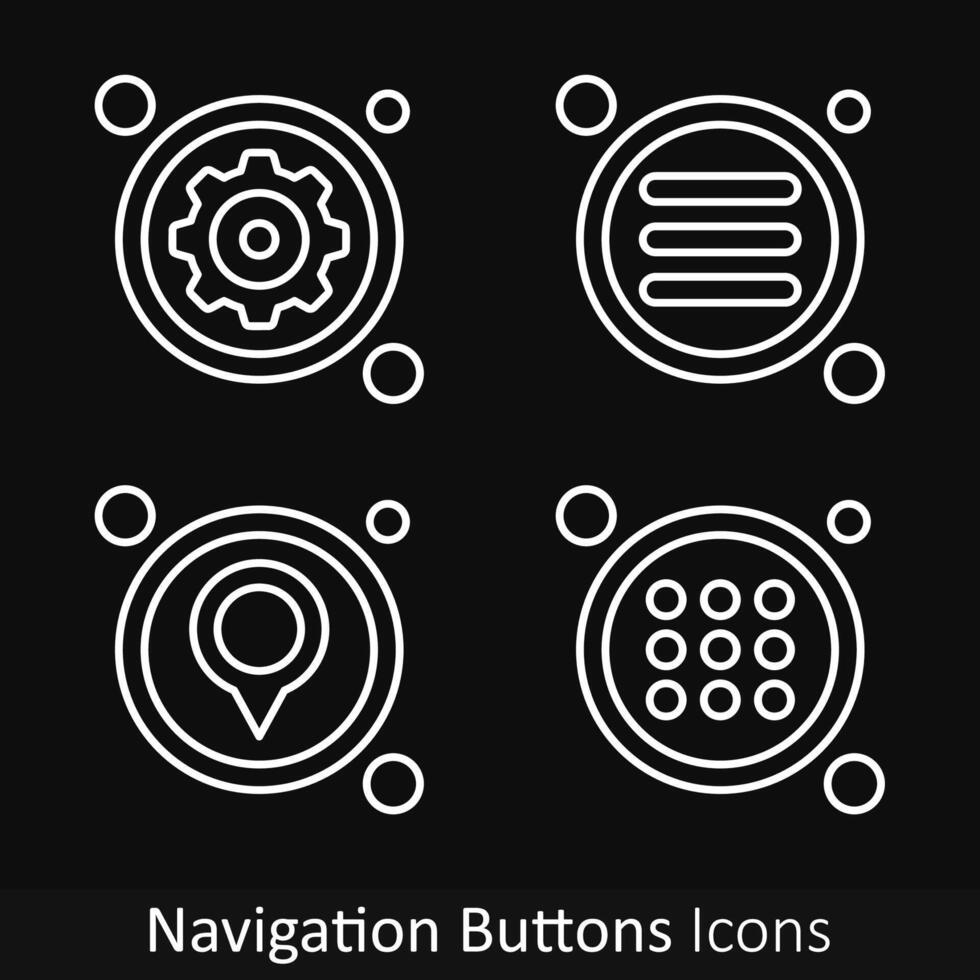 navigation buttons icons set illustration 50580062 Vector Art at Vecteezy
