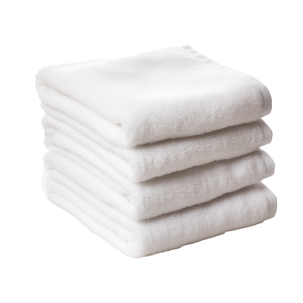 Neatly Folded Stack Of White Towels On Transparent Background 50591109 PNG
