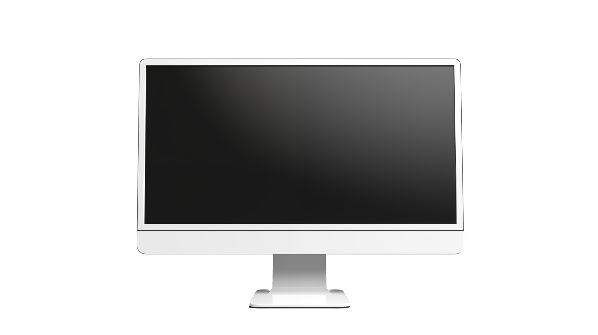 Modern Desktop Computer Monitor With Blank Screen On Transparent ... Modern Desktop Computer Monitor With Blank Screen On Transparent ...