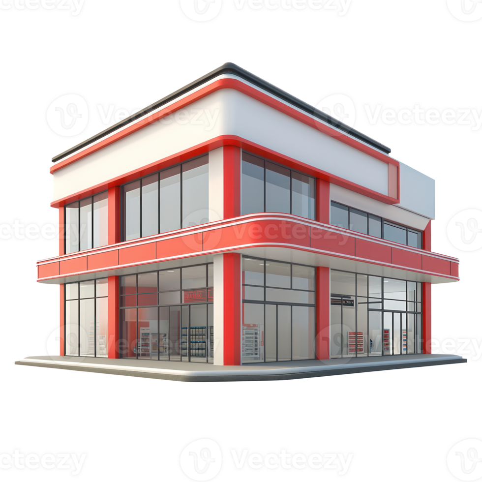 3D Department Store isolate on transparency background 50593398 PNG