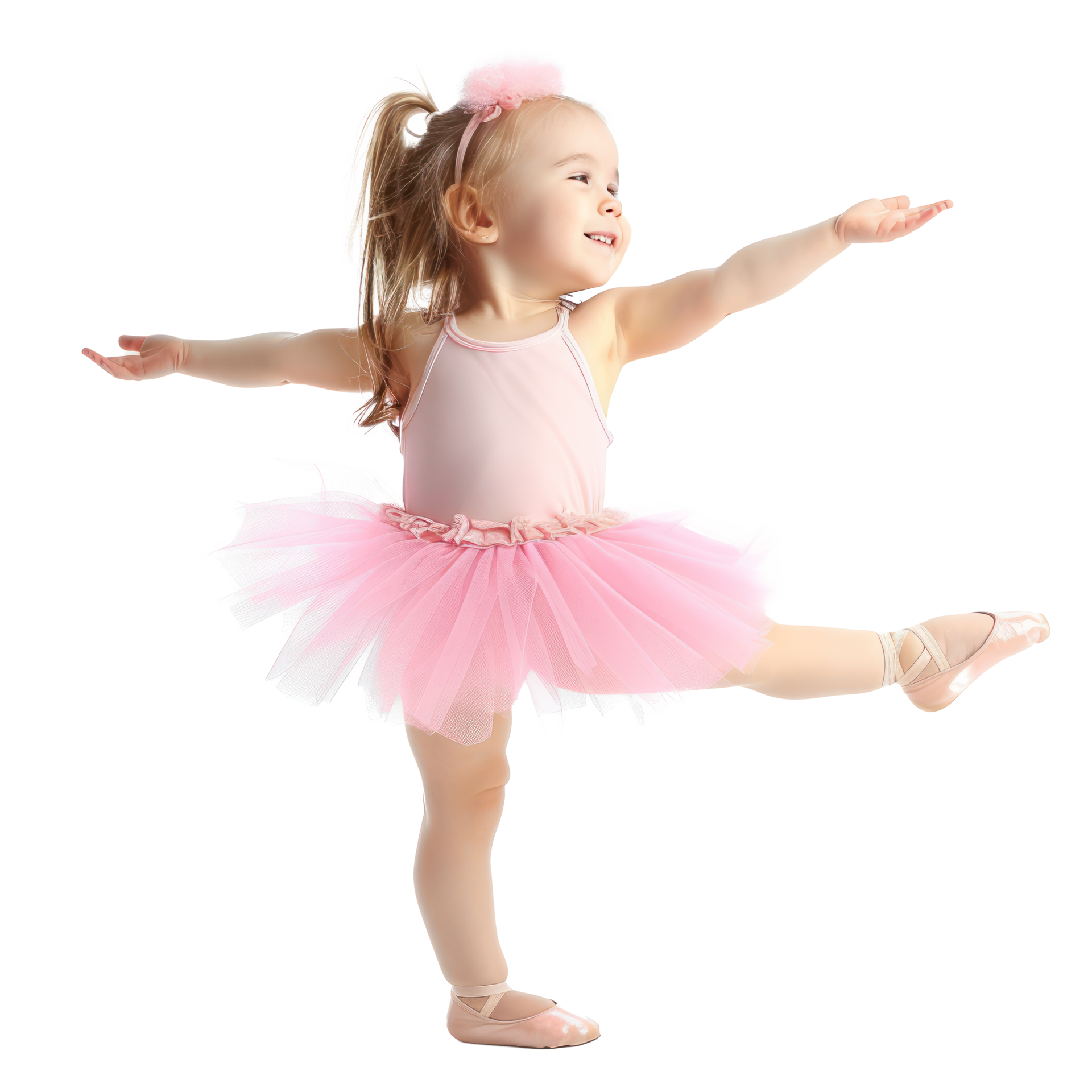 Child girl in a pink tutu dancing ballet isolate on transparency background 50593696 PNG