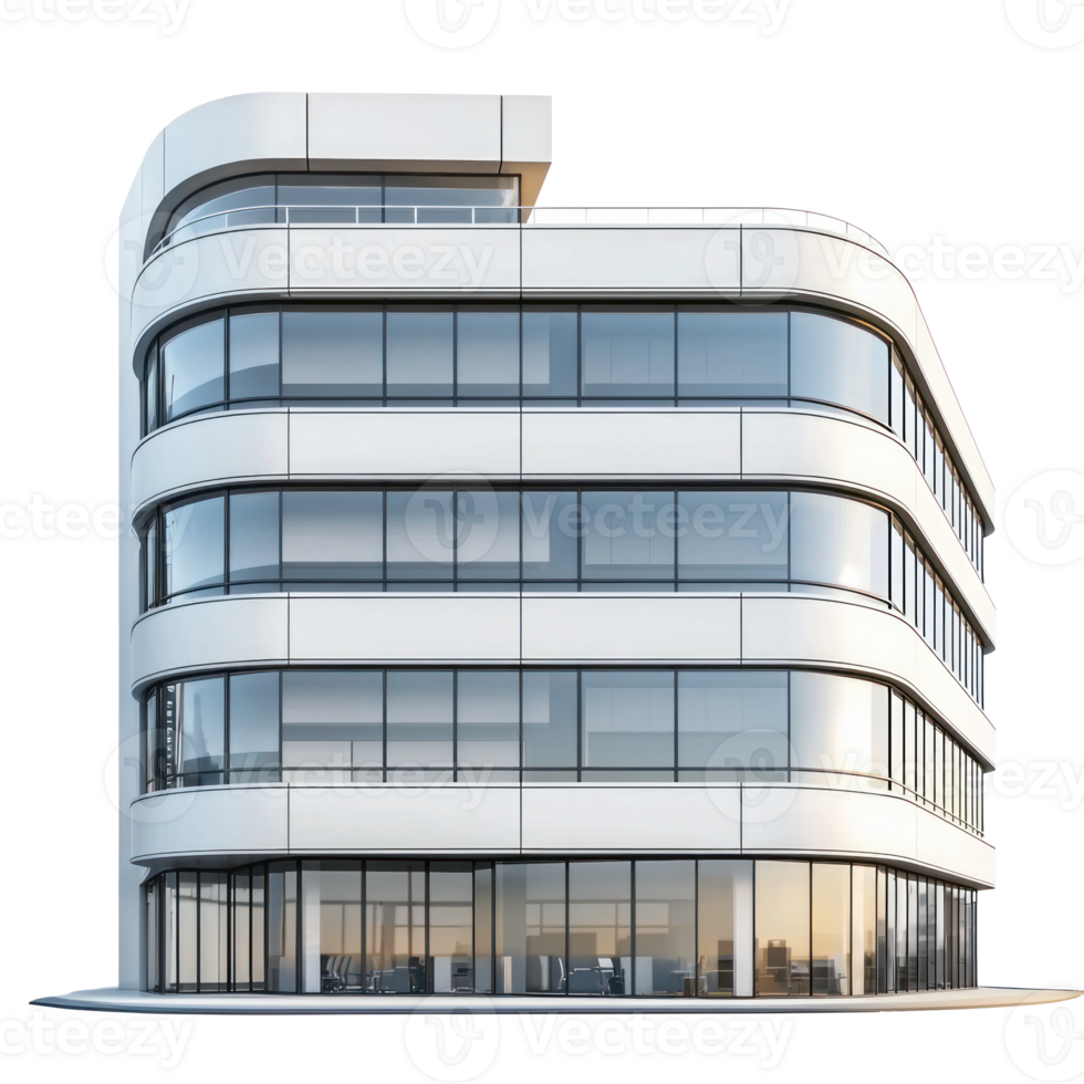 3D Office Building front view isolate on transparency background ...