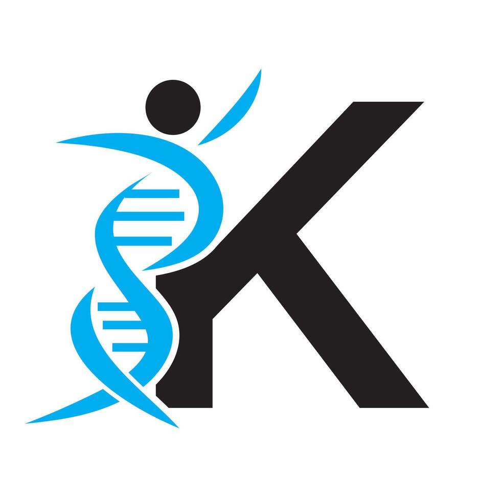Letter K DNA Logo With Human Symbol. DNA Cell Icon. Health Care Sign 50596803 Vector Art at Vecteezy