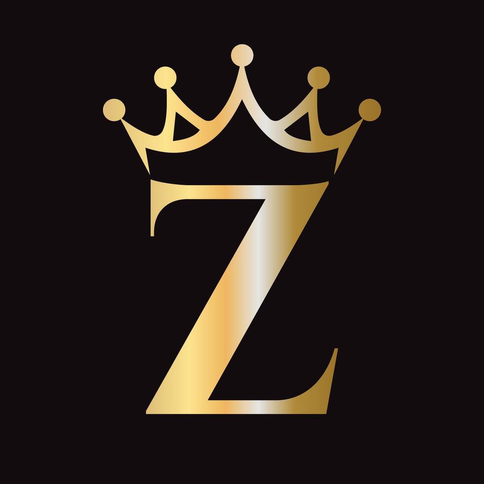 Letter Z Crown Logo for Queen Sign, Beauty, Fashion, Star, Elegant, Luxury Symbol 50596821 ...