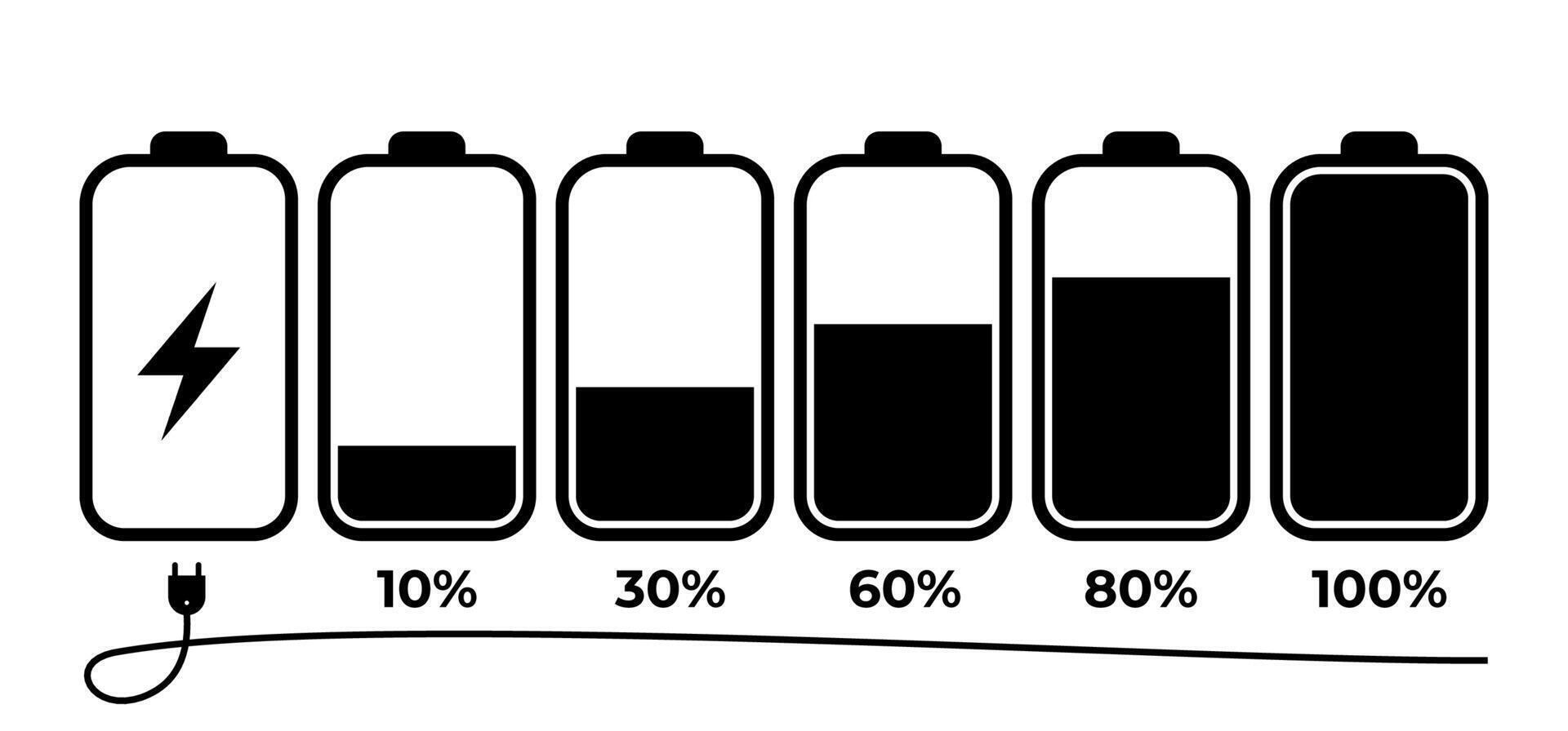 Battery charging icon. Battery charge indicator icons, 50597097 Vector ... Battery charging icon. Battery charge indicator icons, 50597097 Vector ...