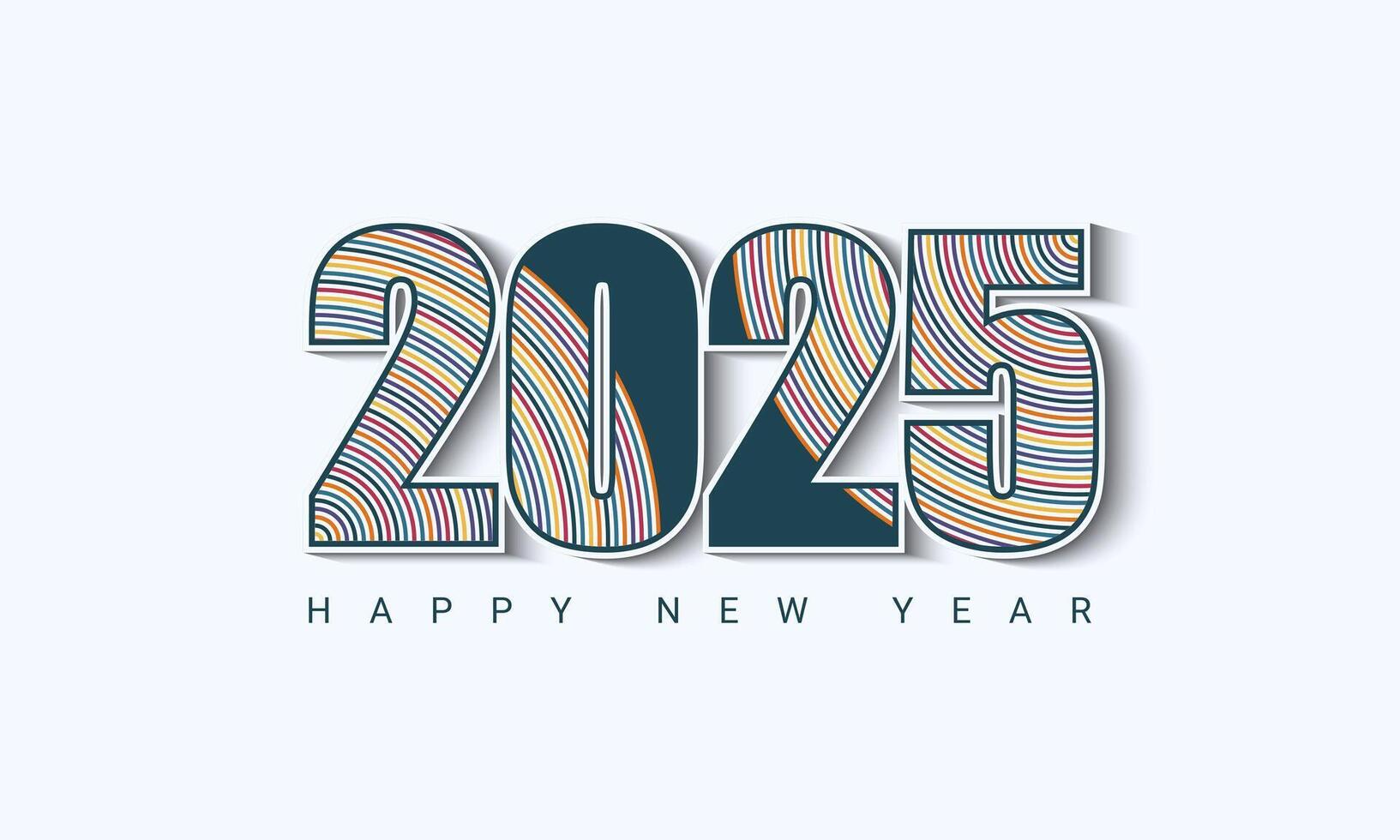 2025 Happy New Year Background Design with creative colorful number ... 2025 Happy New Year Background Design with creative colorful number ...