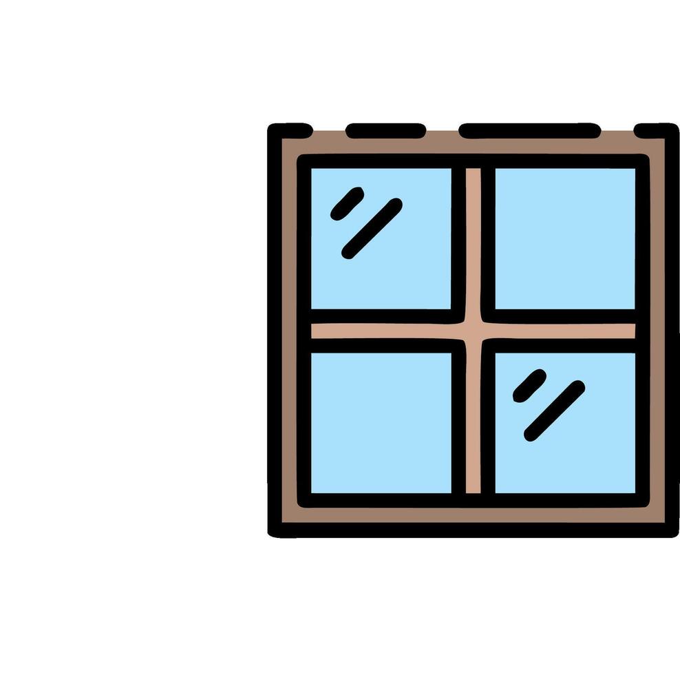A window with a square frame and a square window 50603392 Vector Art at ...