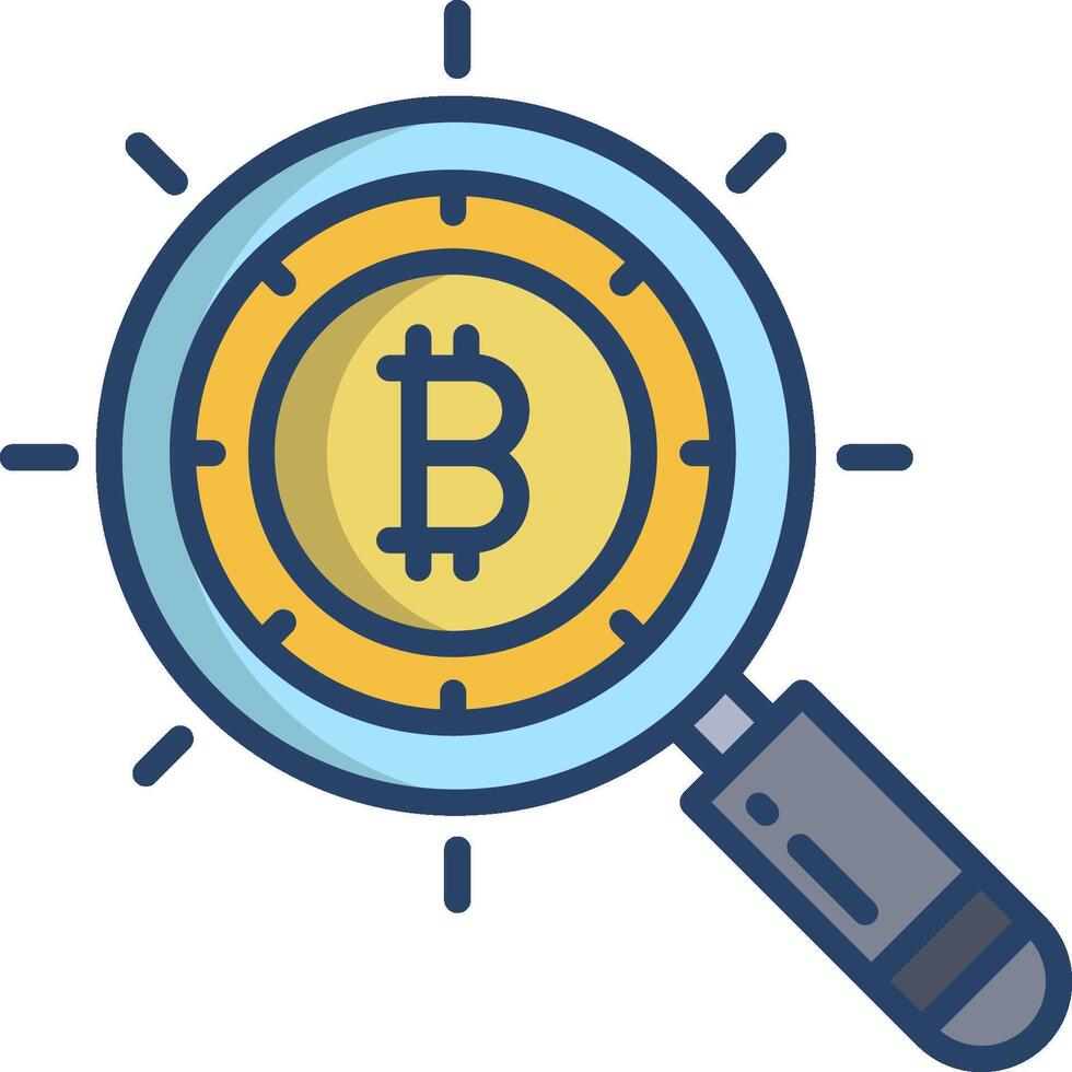 Bitcoin search icon 50605979 Vector Art at Vecteezy