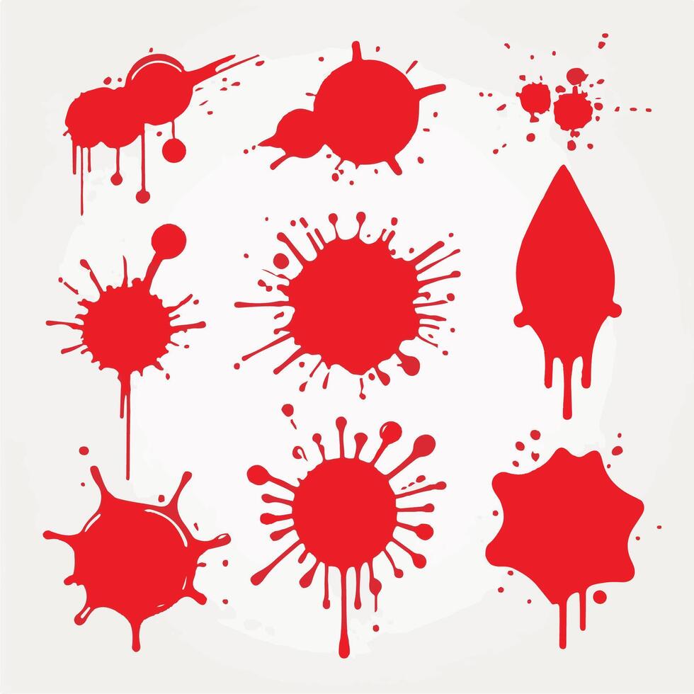 Explosive Splatter Art Red Ink Pattern with Scattered Dots 50610719 ...