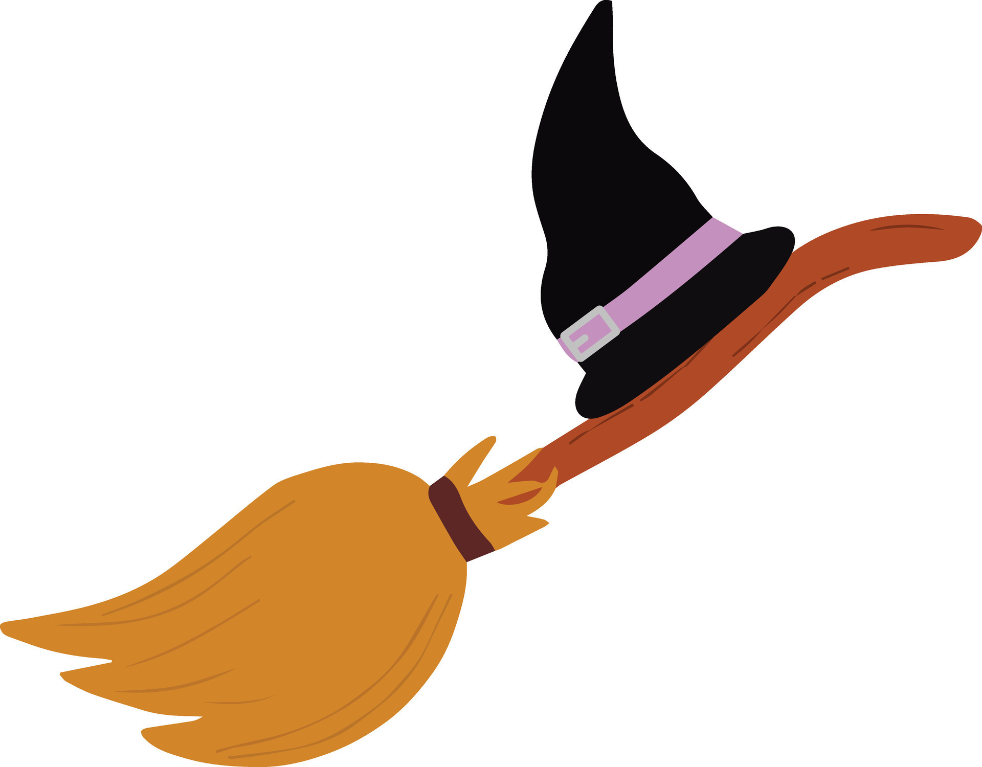 cartoon image of a witch's broom. Halloween and fun concept. Creepy ...
