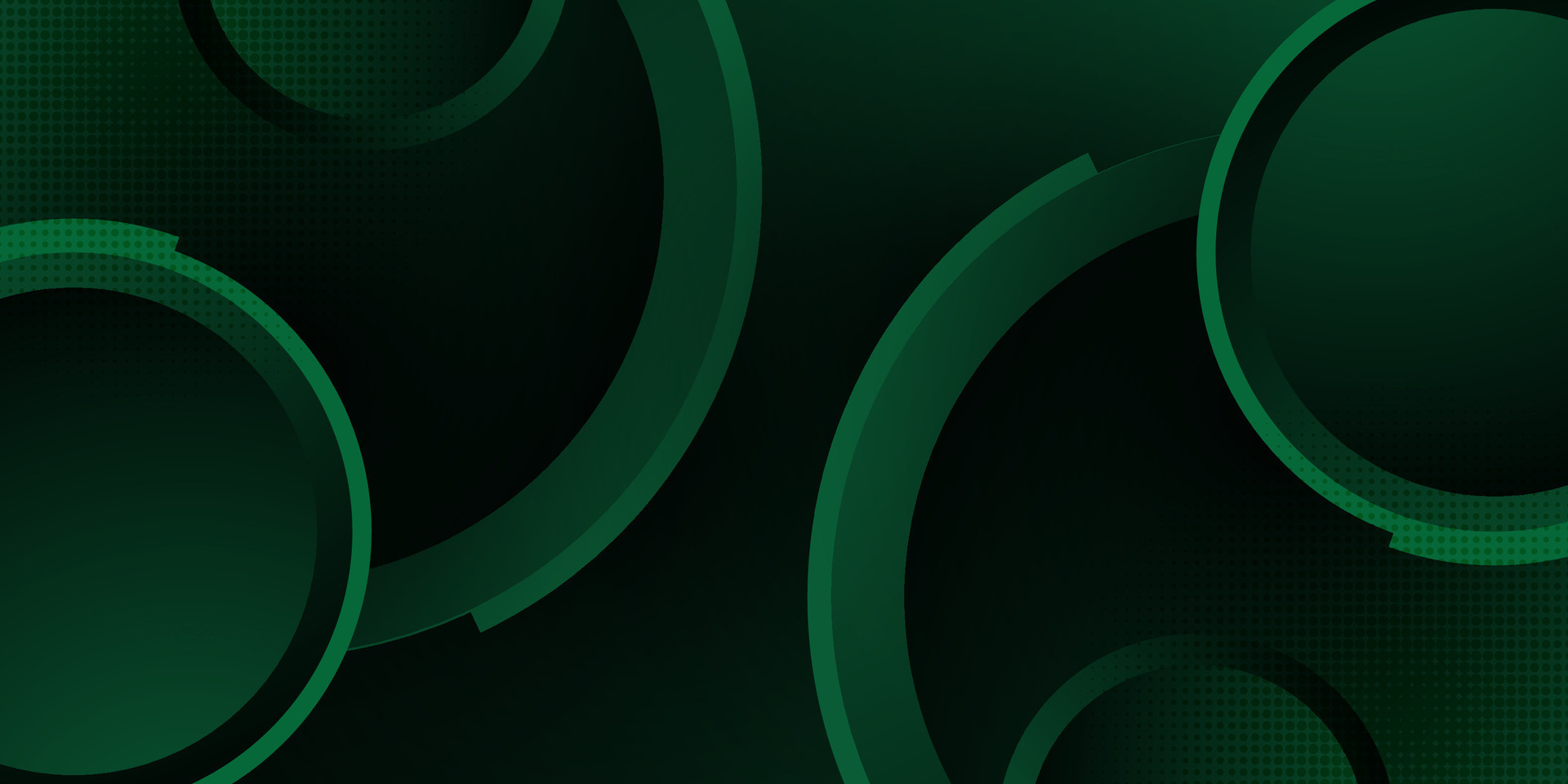 Abstract Geometric Background With Dark Green Color Design Background Simple Overlap Circle