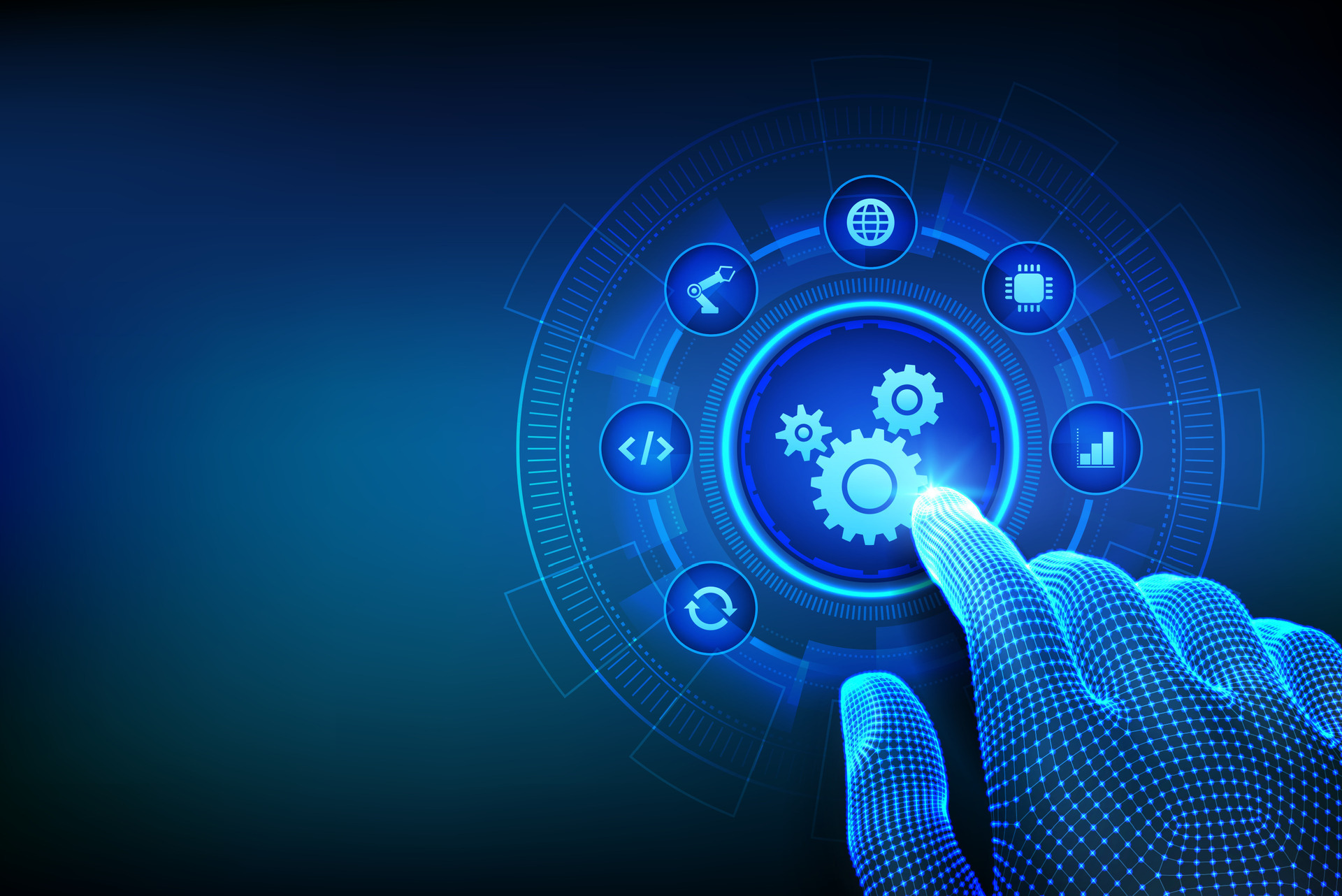Rpa Robotic Process Automation Innovation Technology Concept Iot
