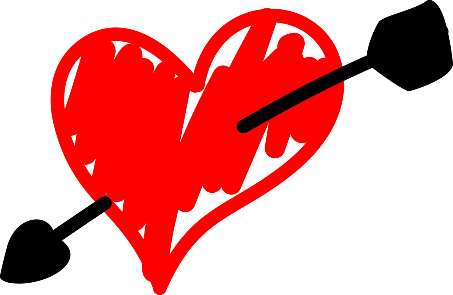 Doodle Hand Drawn Heart Love 50698745 Png