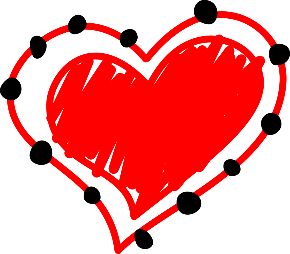 Doodle Hand Drawn Heart Love 50698774 Png