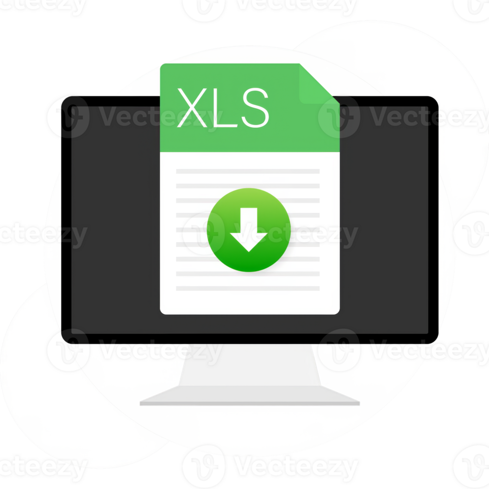 Xls File Icon Spreadsheet Document Type Modern Flat Design Graphic