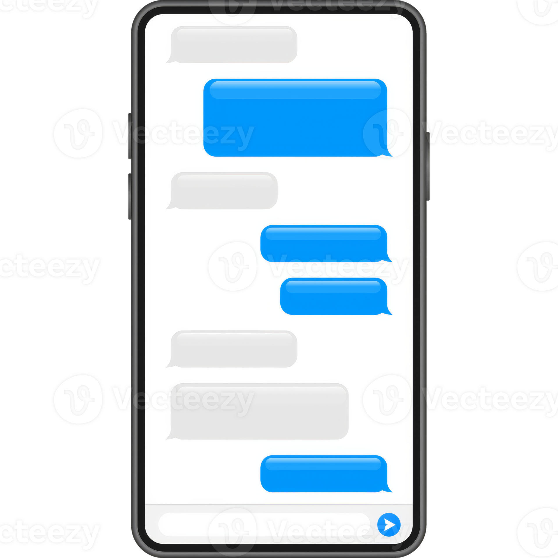 Flat Messages Bubbles. Chat interface. Message bubbles. 50699596 PNG