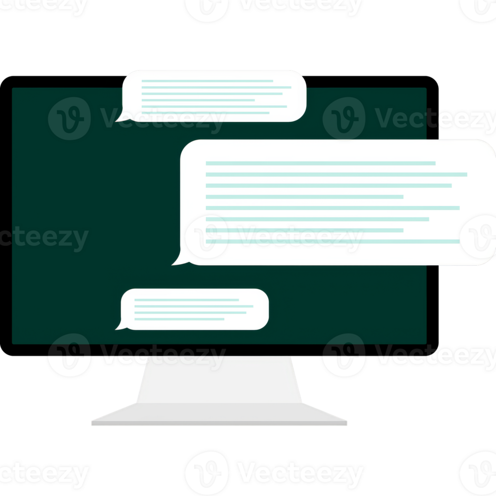 Flat Messages Bubbles. Chat interface. Message bubbles. 50699599 PNG