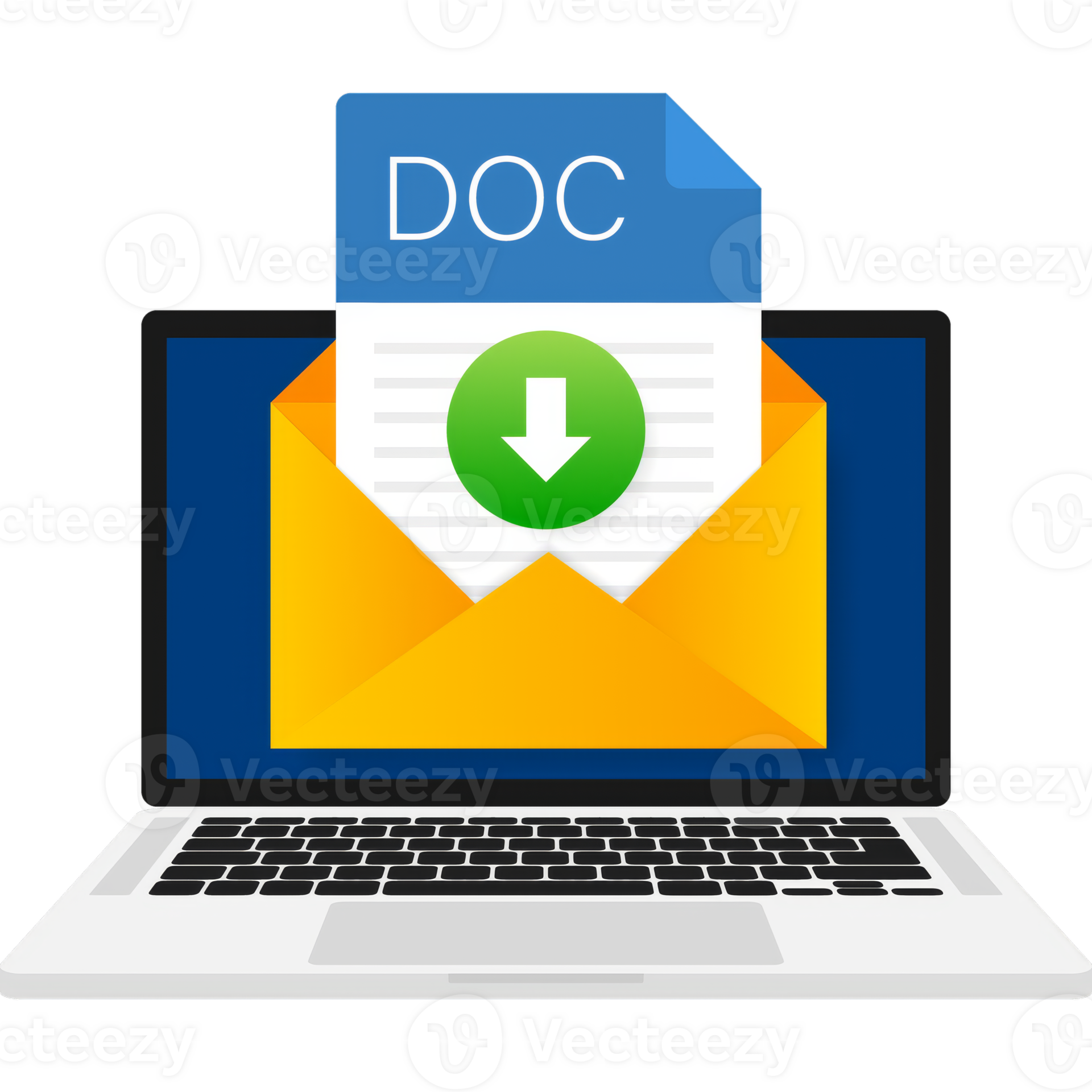 DOC file icon. Spreadsheet document type. Modern flat design graphic illustration. DOC icon ...