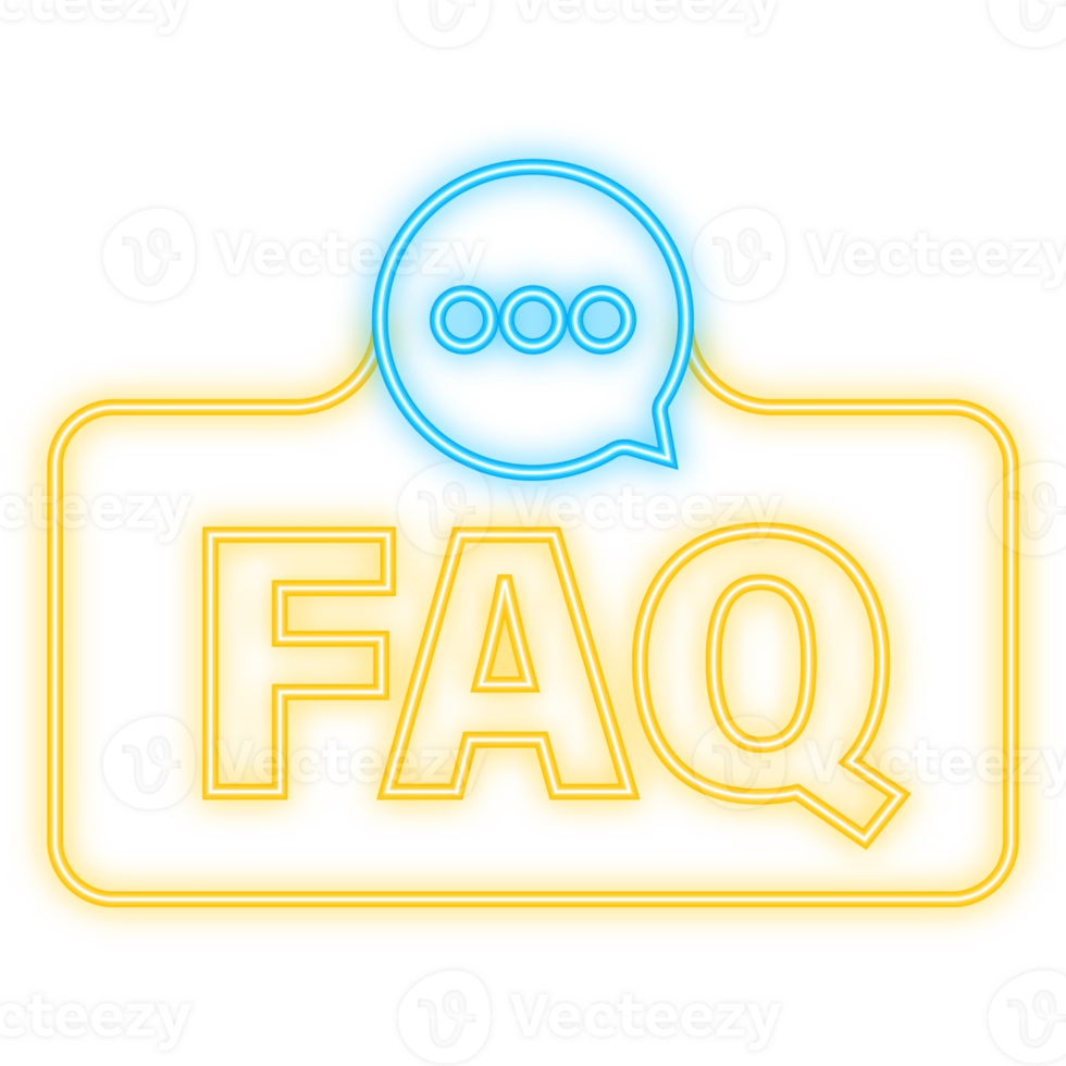 Neon Icon. Frequently Asked Questions FAQ Label 50701447 PNG Neon Icon. Frequently Asked Questions FAQ Label 50701447 PNG