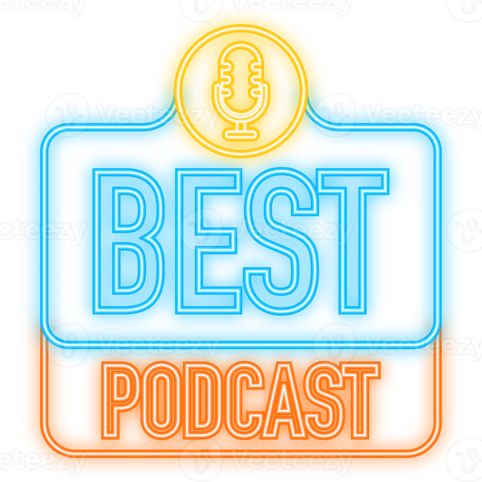 Neon Icon. Best Podcast. Badge, icon stamp logo illustration 50701475 PNG Neon Icon. Best Podcast. Badge, icon stamp logo illustration 50701475 PNG