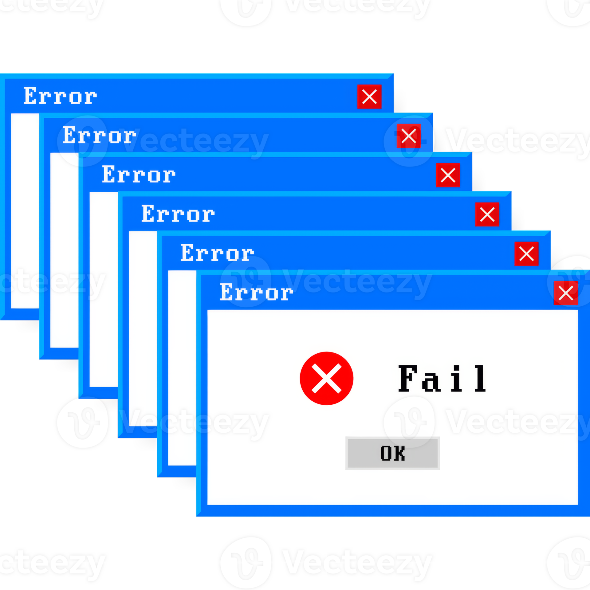 System error icon failure pc interface. Error message computer window alert popup 50701688 PNG