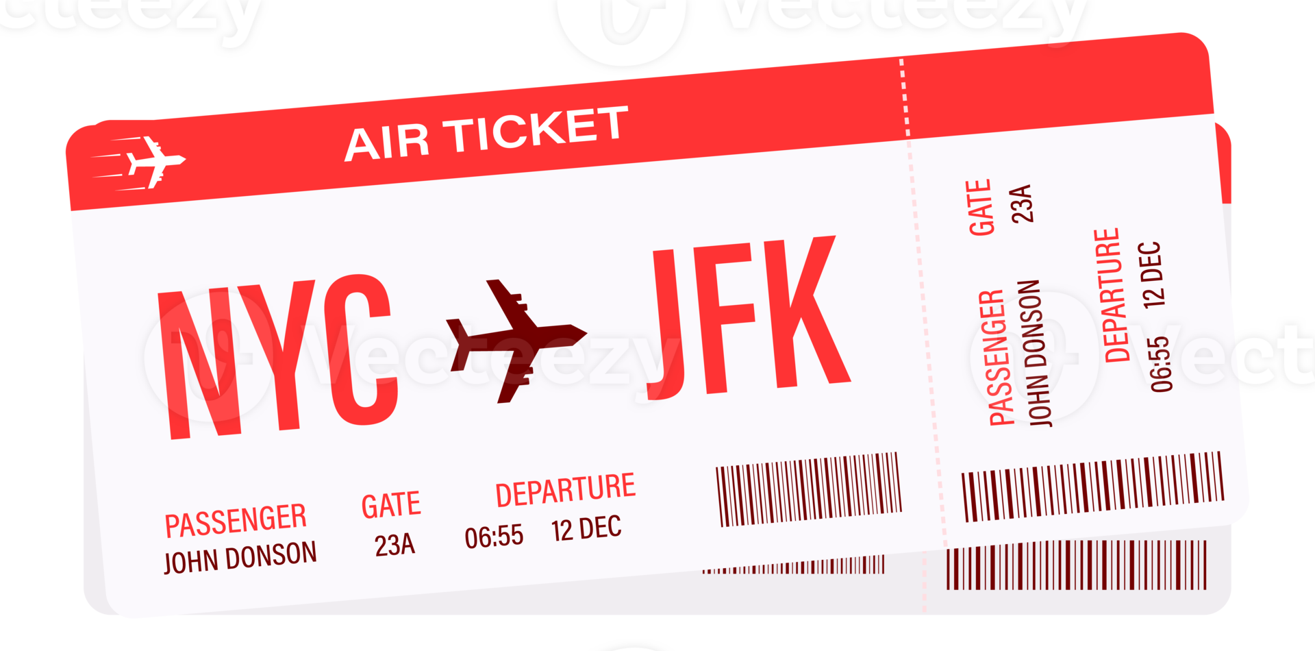 Airline Ticket Travel Boarding Pass Ticket Template 50703083 Png