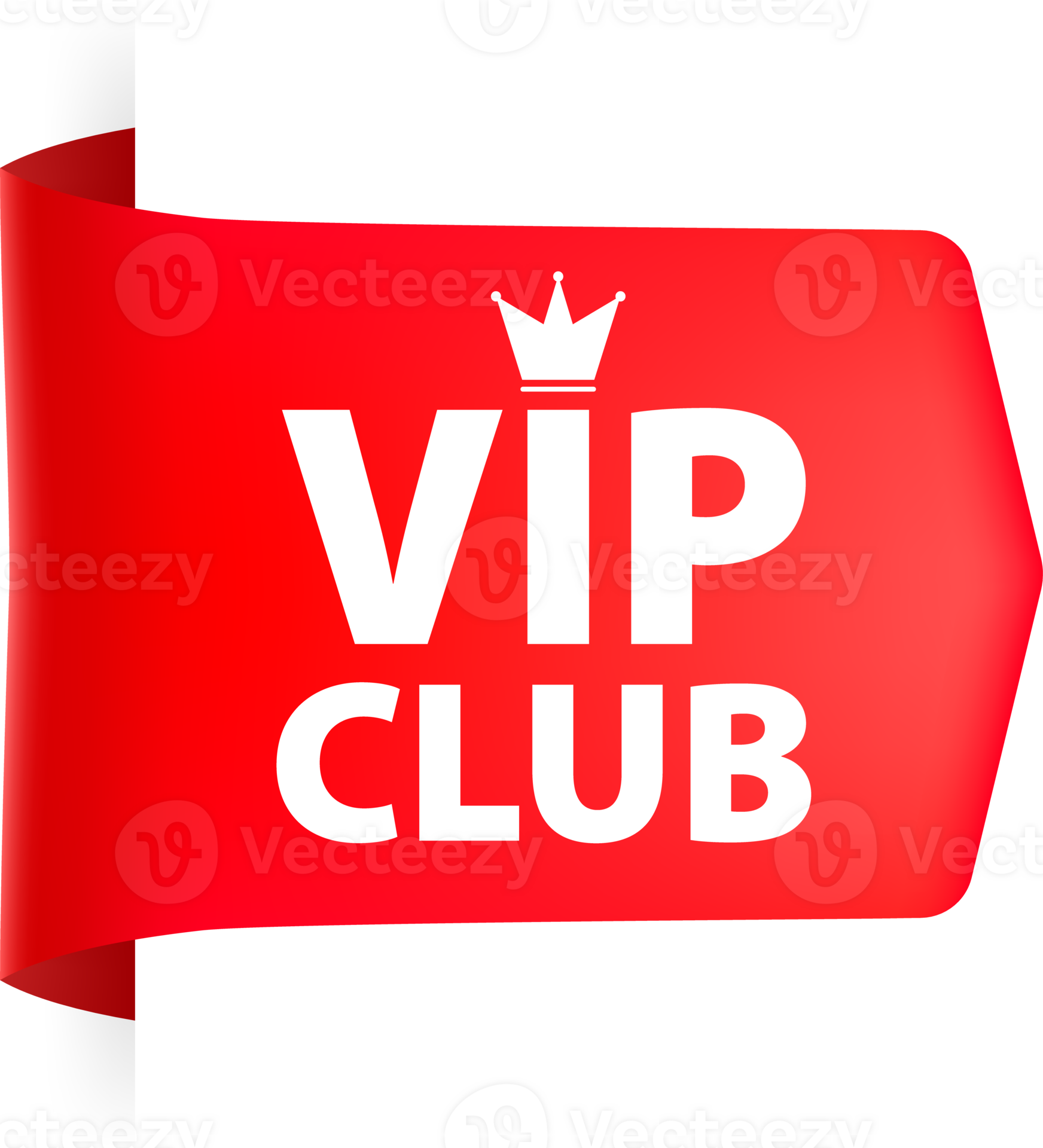 Red ribbon with text vip club. Banner ribbon label vip club 50703302 PNG