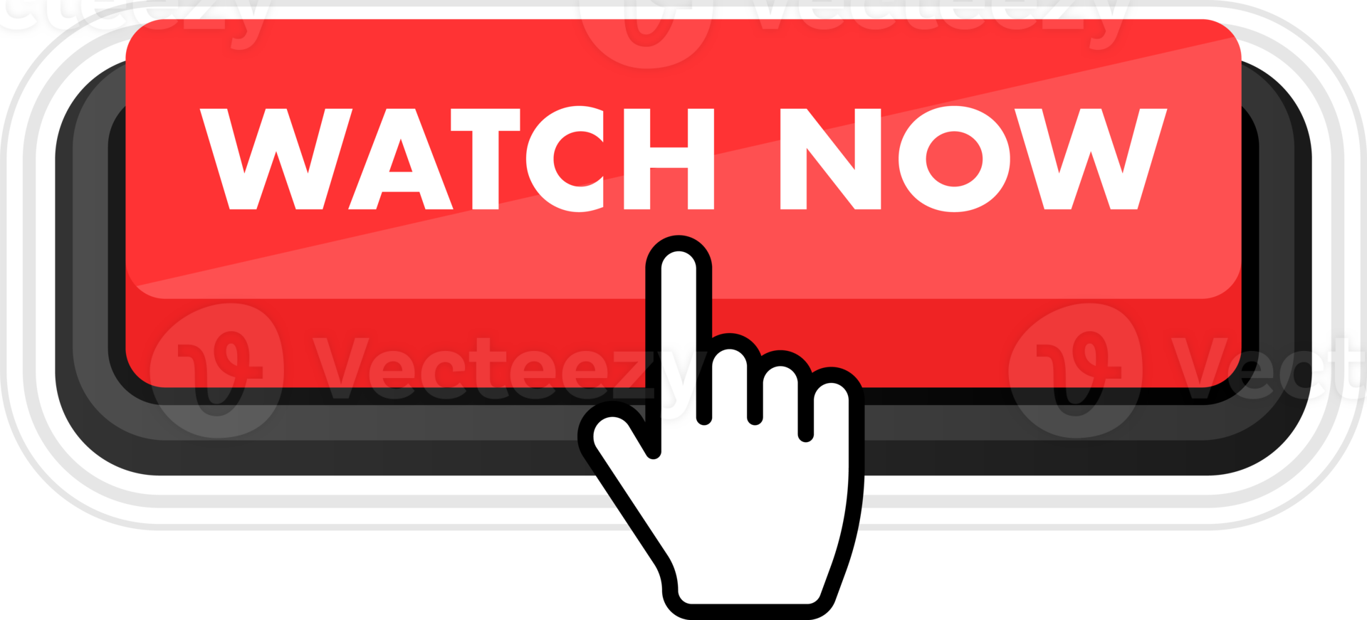 Set of Watch now button. Hand pointer clicking. Watch now web buttons 50703738 PNG