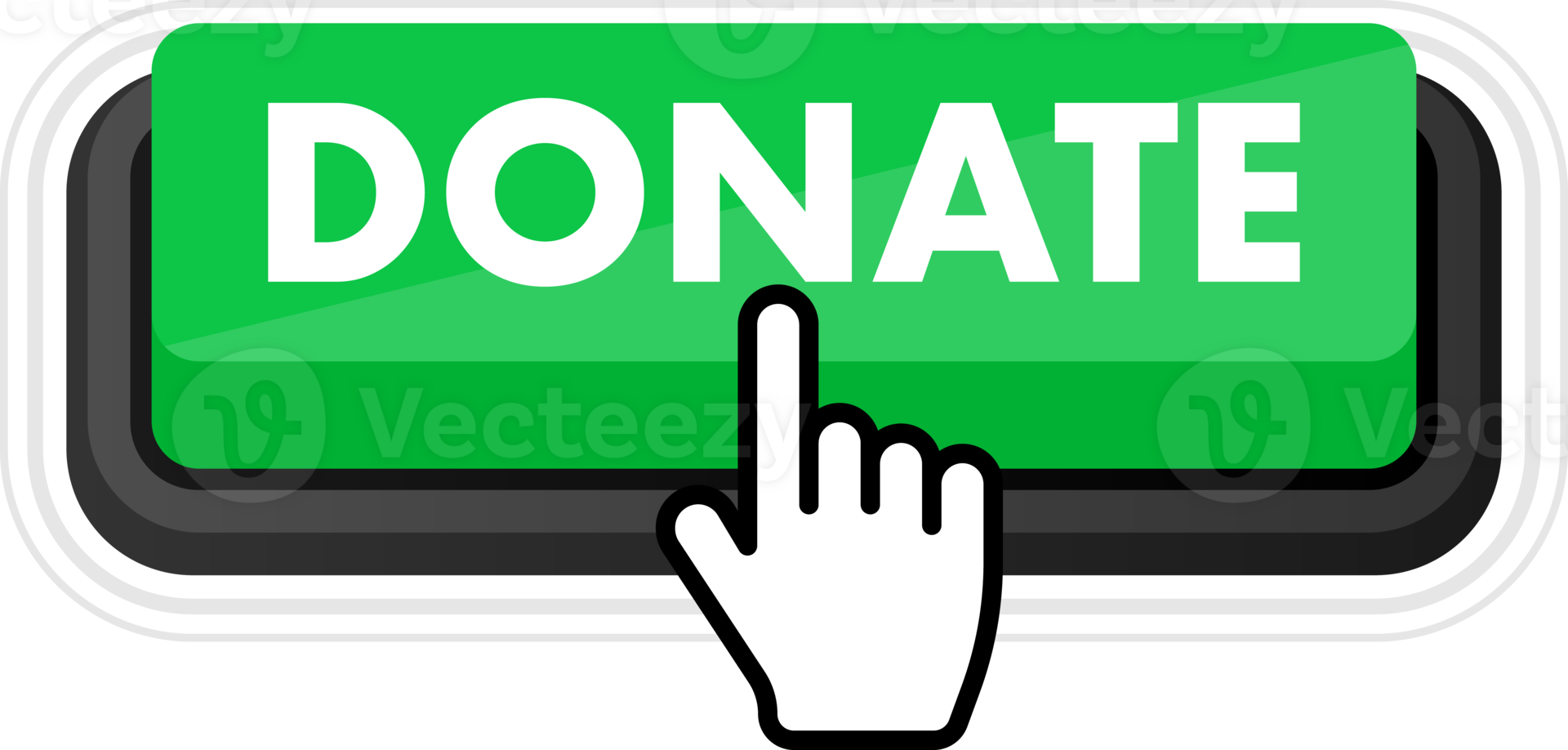 Set of Donate button. Hand pointer clicking. Donate web buttons 50703765 PNG