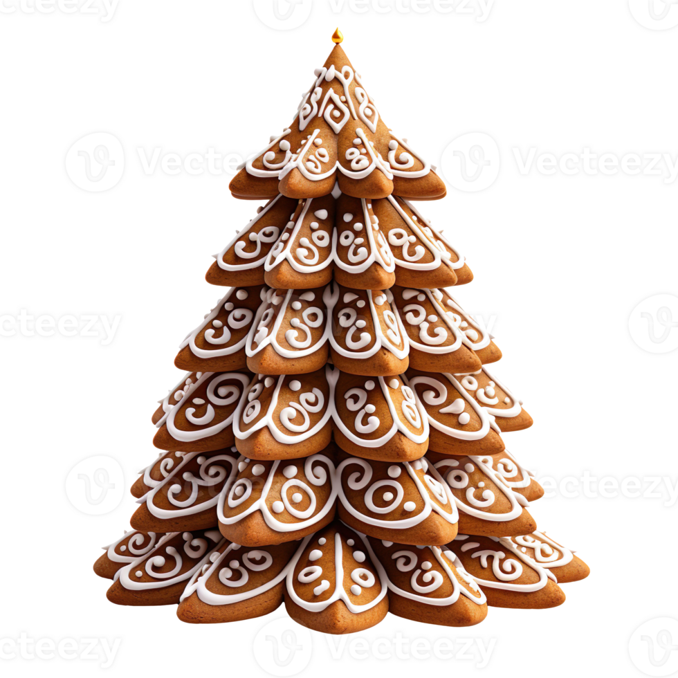 Gingerbread Christmas tree isolated on transparent background 50704576 PNG