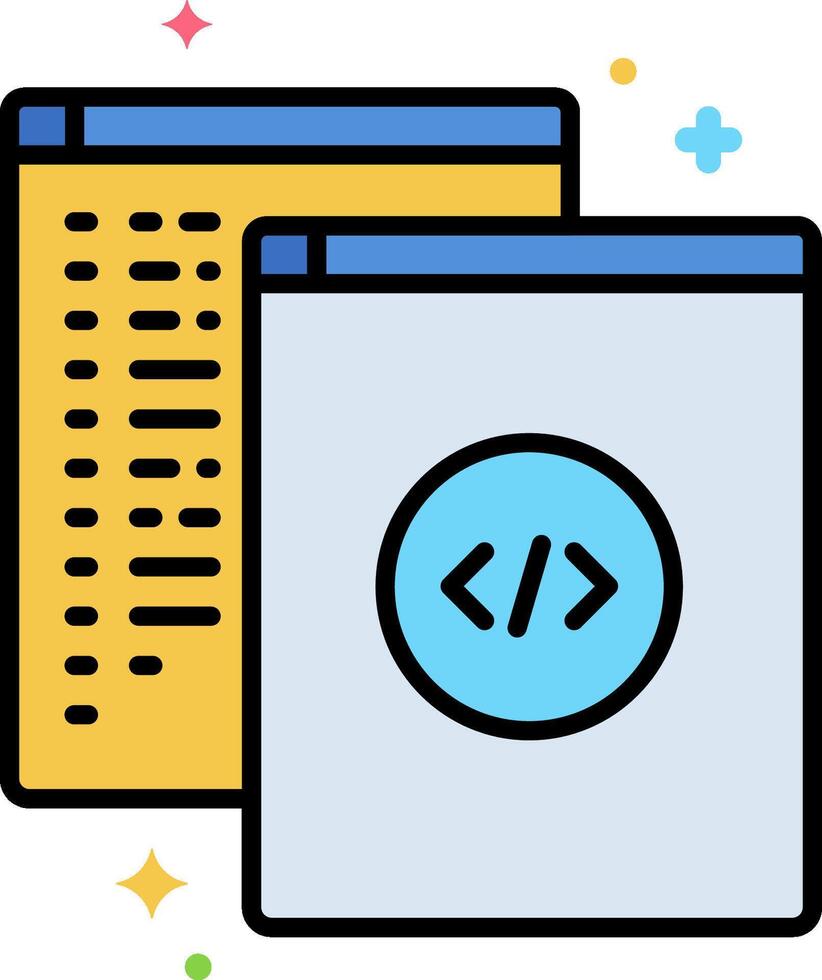 A computer screen with a code symbol 50711558 Vector Art at Vecteezy