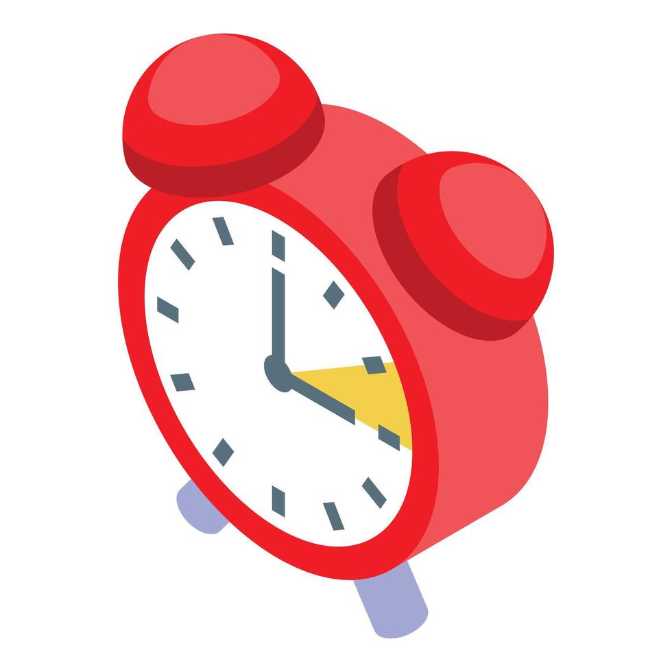 Red alarm clock showing quarter past time isometric icon 50714500 ... Red alarm clock showing quarter past time isometric icon 50714500 ...