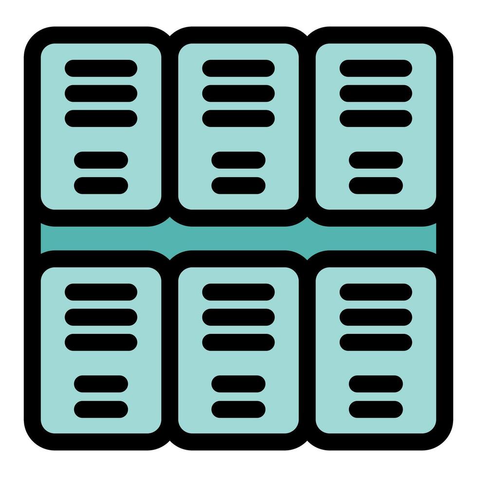 Data Center Server Rack Icon Representing Cloud Computing And Storage 50714862 Vector Art At