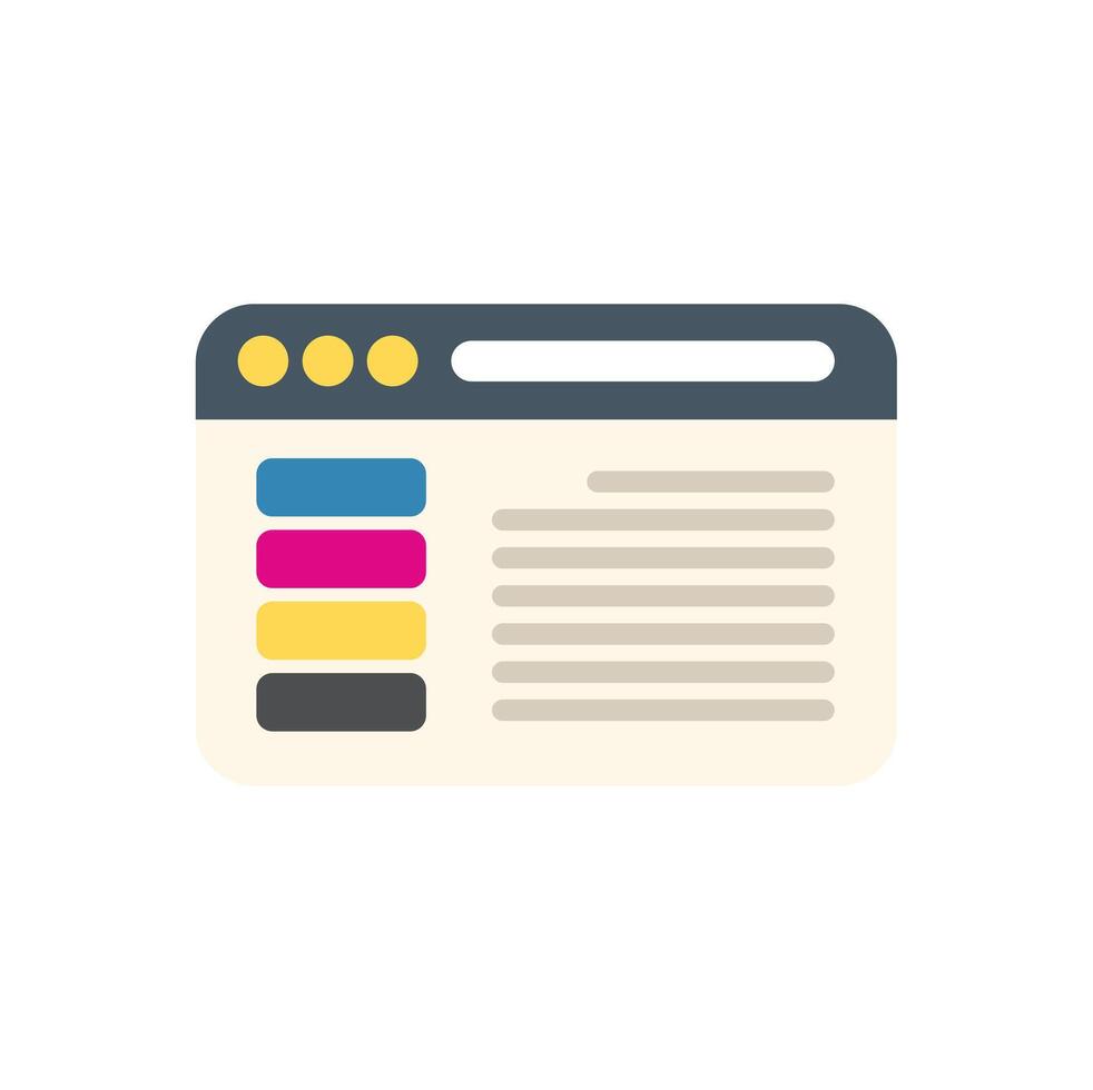 Web Page Displaying Programming Code With Buttons And Menu Bar 50716250 Vector Art At Vecteezy
