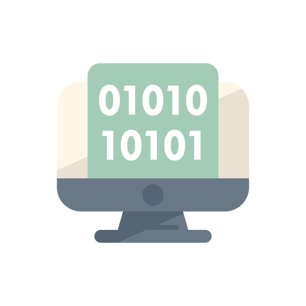 Desktop computer displaying binary code on screen 50716817 Vector Art ... Desktop computer displaying binary code on screen 50716817 Vector Art ...
